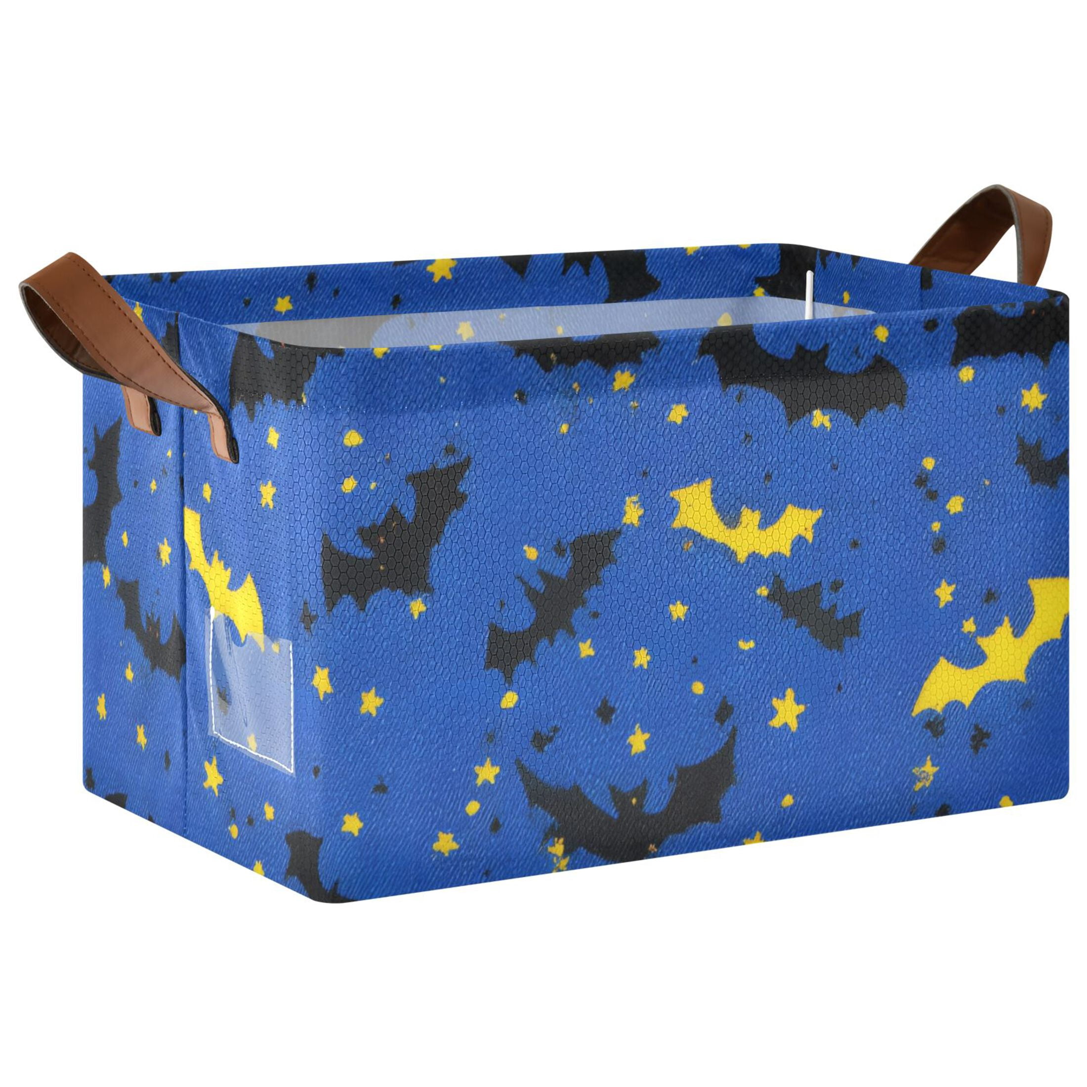 Bat Star Night Collapsible Storage Bin Open Home Shelf Basket Water ...