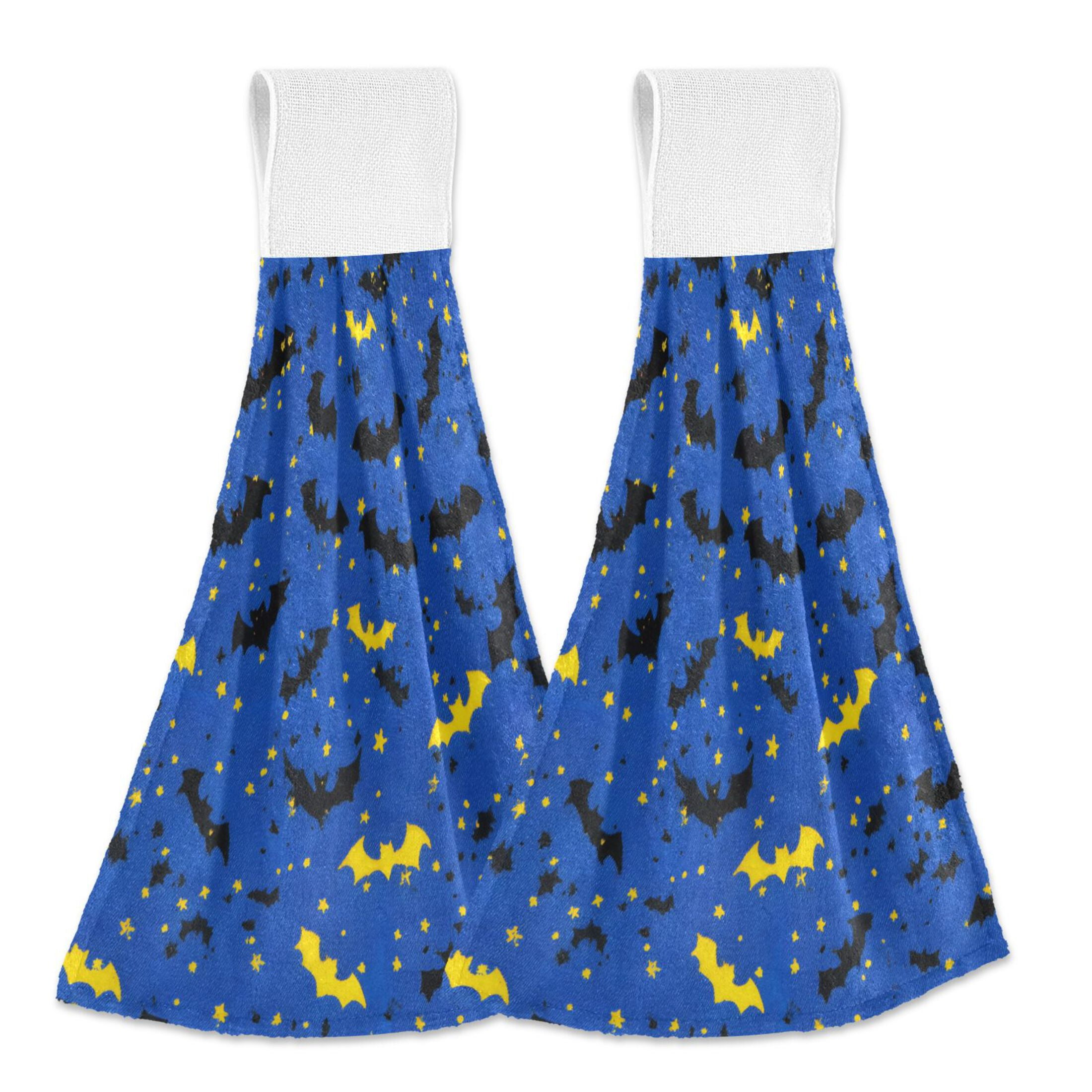 Bat Star Night Hand Towels 2 Pack Quick Drying Home Storage Kitchen ...