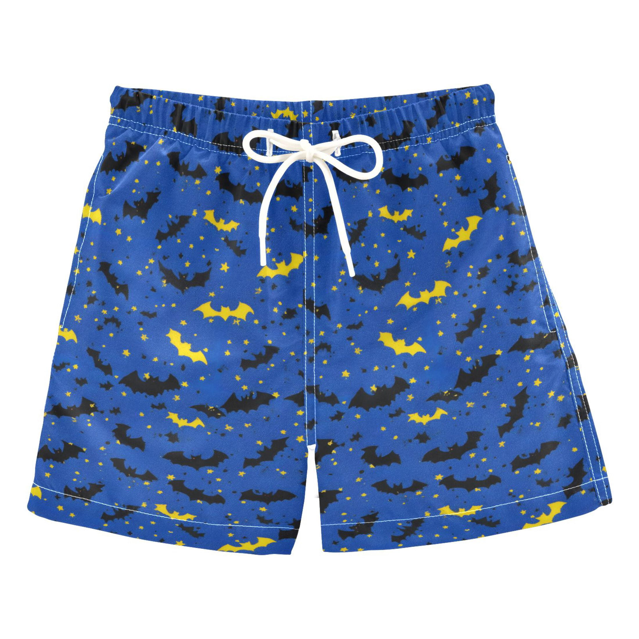 Bat Star Night Swim Trunks Quick Dry Beach Pool Board Shorts ...