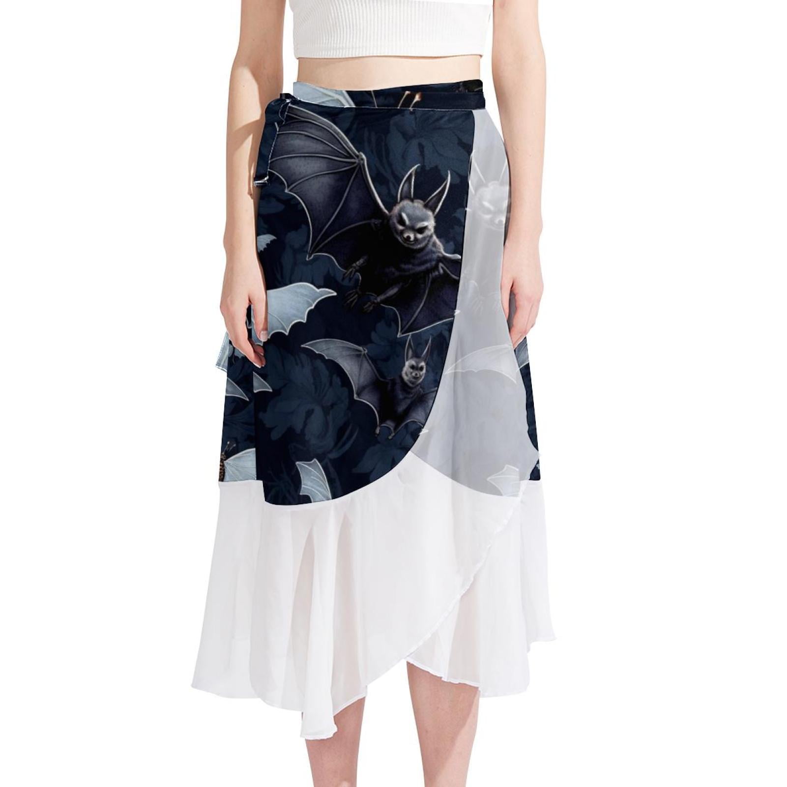 Bat Stylish Chiffon Beach Skirt for Women - for a Day at the Beach - Walmart.com