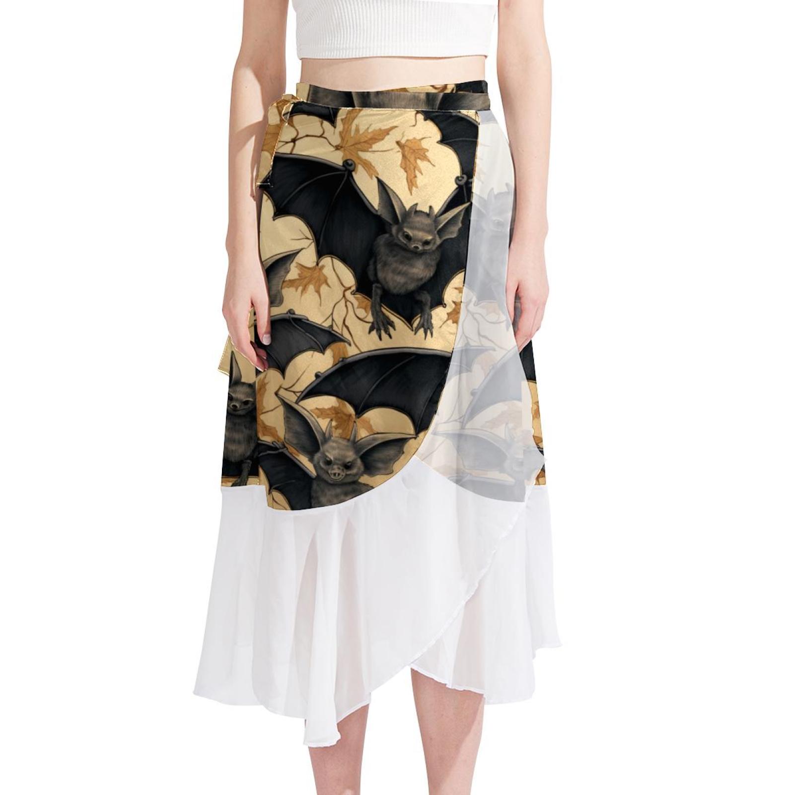 Bat Stylish Chiffon Beach Skirts and Summer Dresses for Women scalloped Off Shoulder Maxi Dress ...