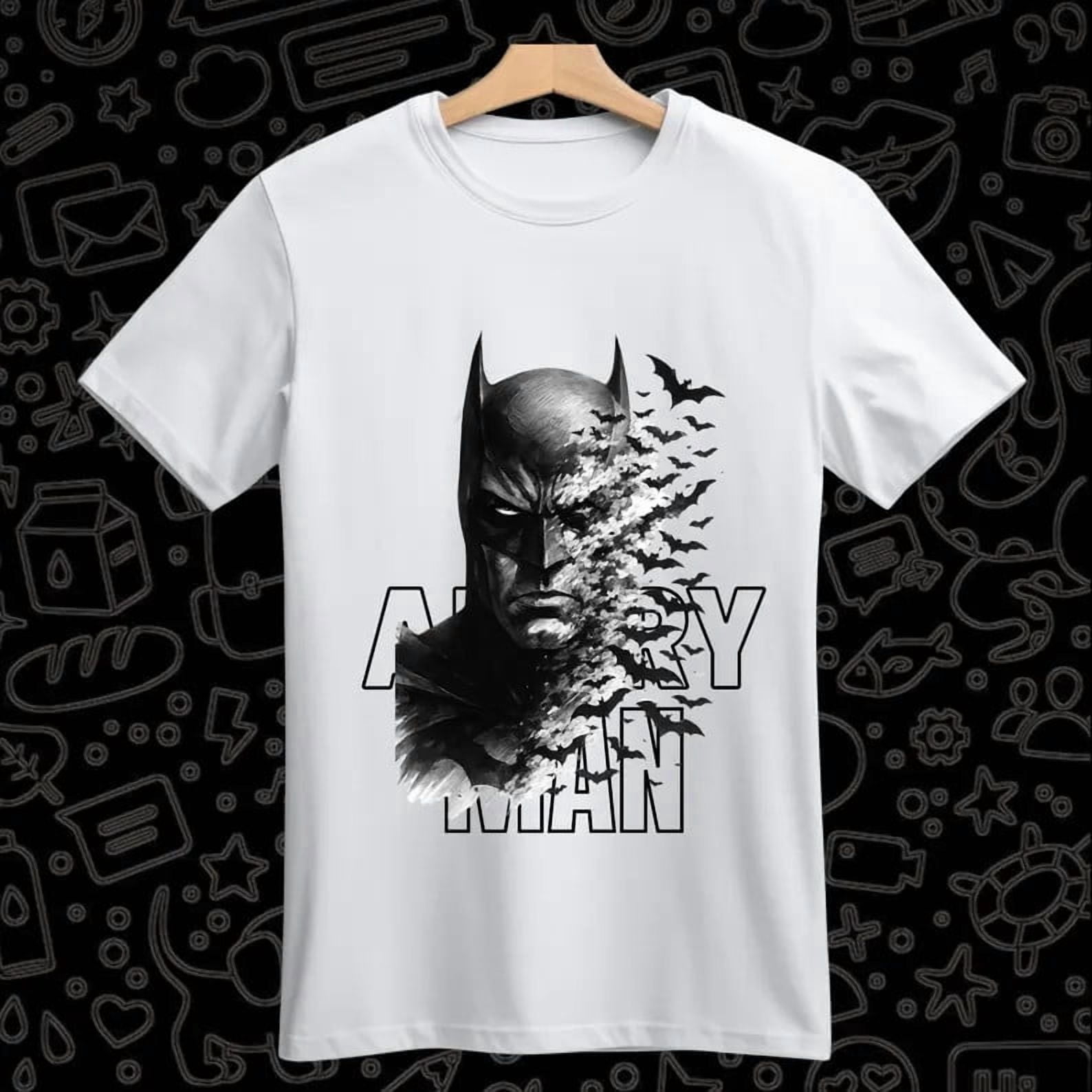 Bat T Shirt Dark Knight Graphic Tee Superhero Comic Art T-Shirt ...