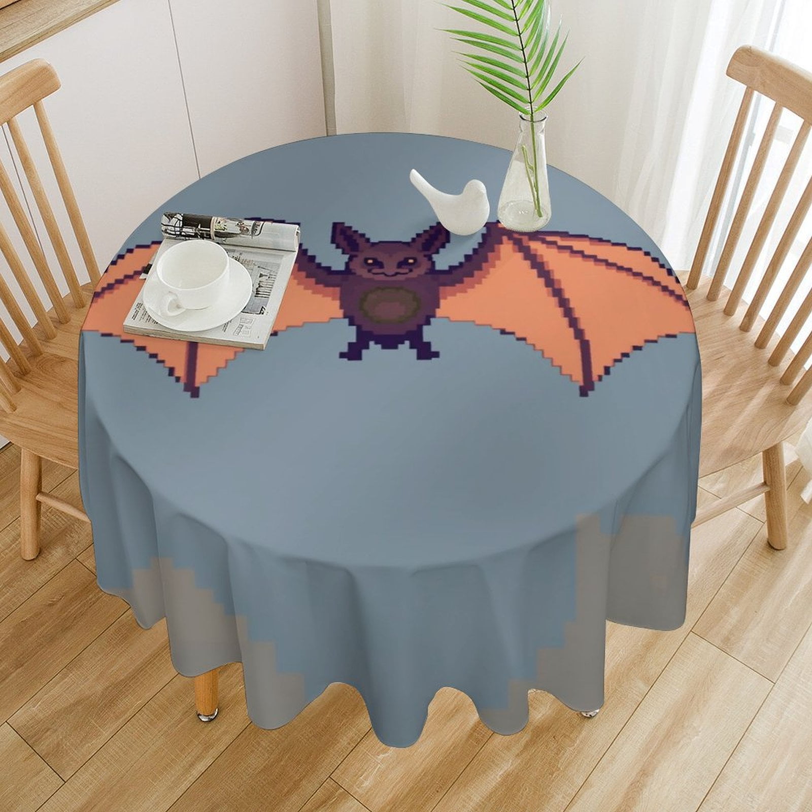 Bat Table Cloth Round PVC Wedding Kitchen Dining Desk Table Cover Coat ...