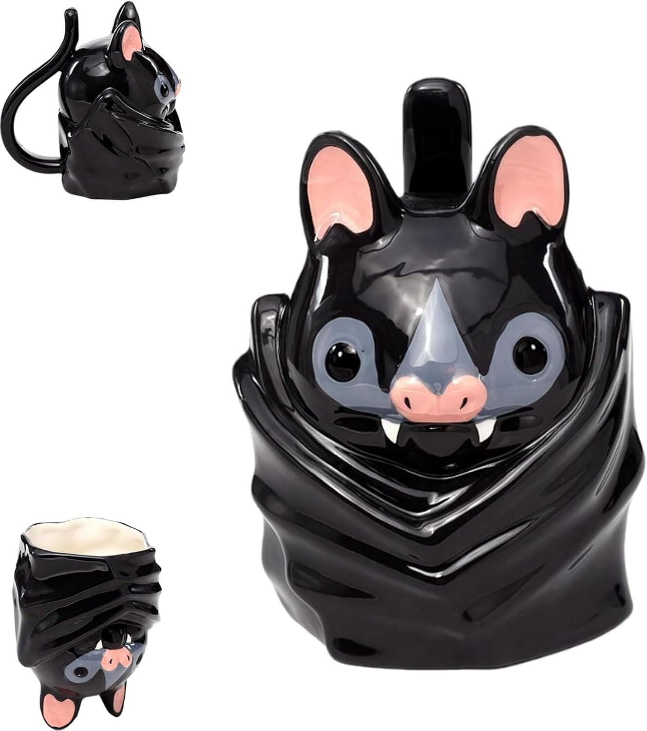 Bat Upside Down Shaped Mug, Cute 3D Inverted Bat Coffee Mug with Stable ...