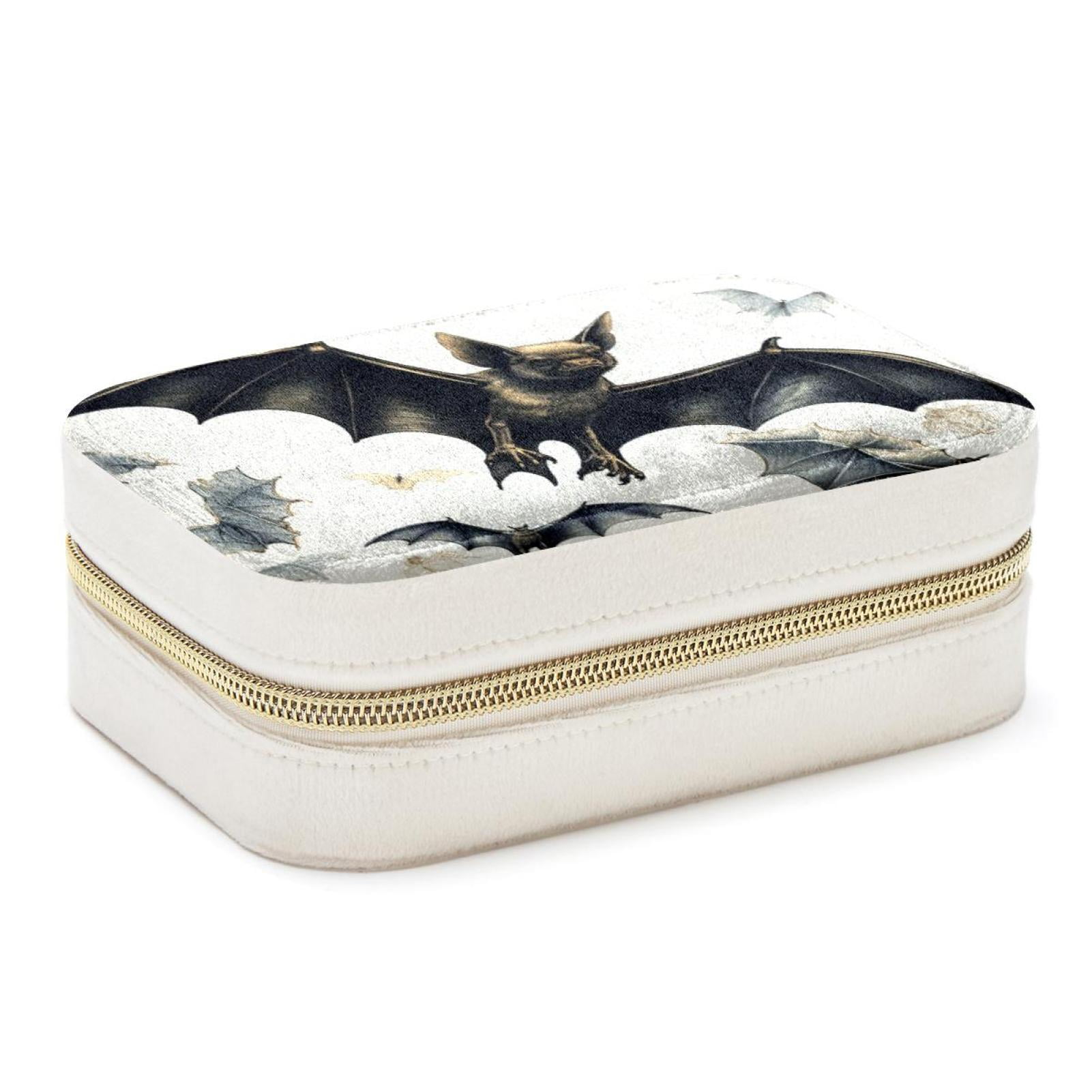 Bat Velvet Portable Jewelry Box with Removable Compartment - Ideal ...