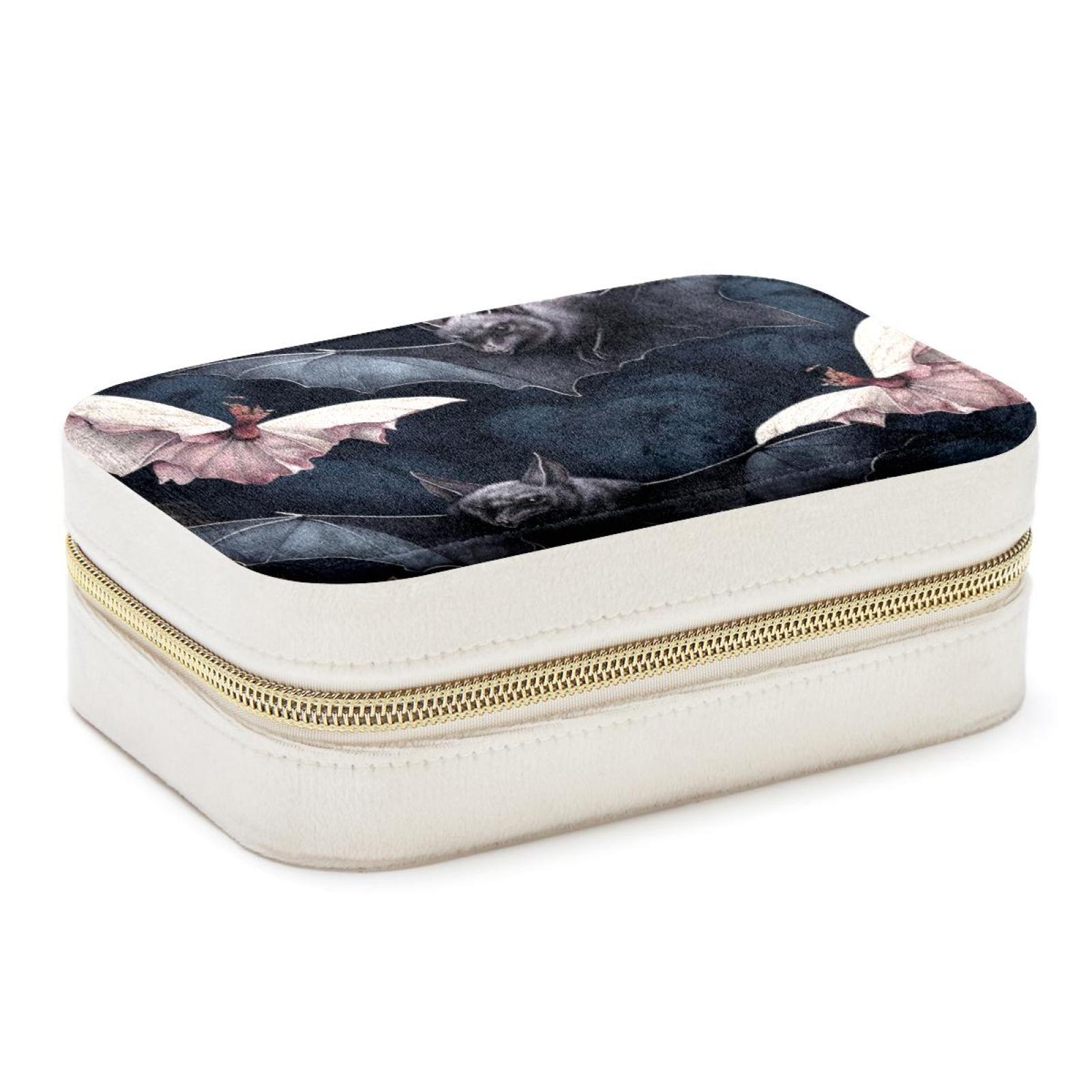 Bat Velvet Portable Storage Box with Removable Compartment: Gift-Ready ...