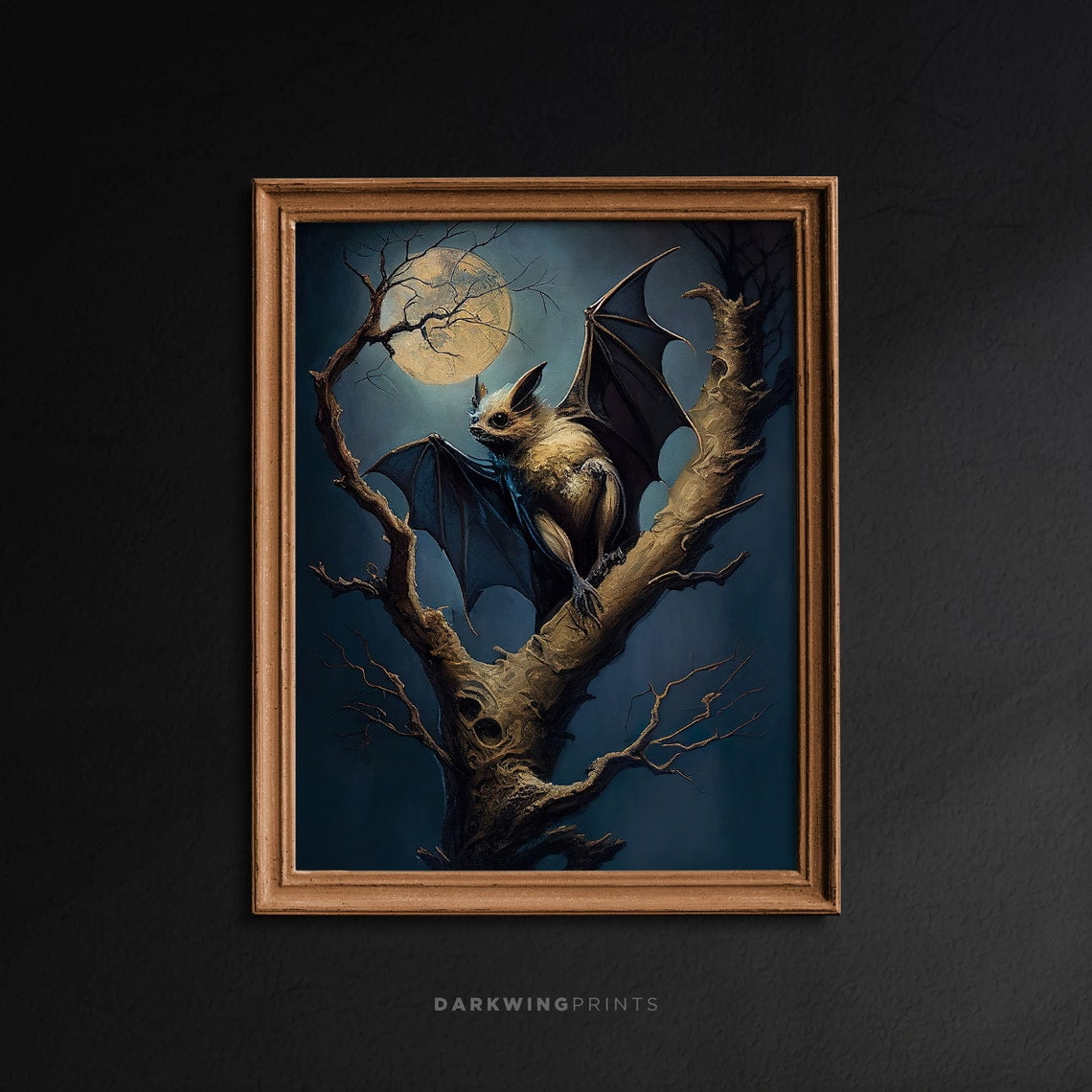 Bat Wall Art Print, Dark Cottagecore Prints, Gothic , Witchy Room Decor ...