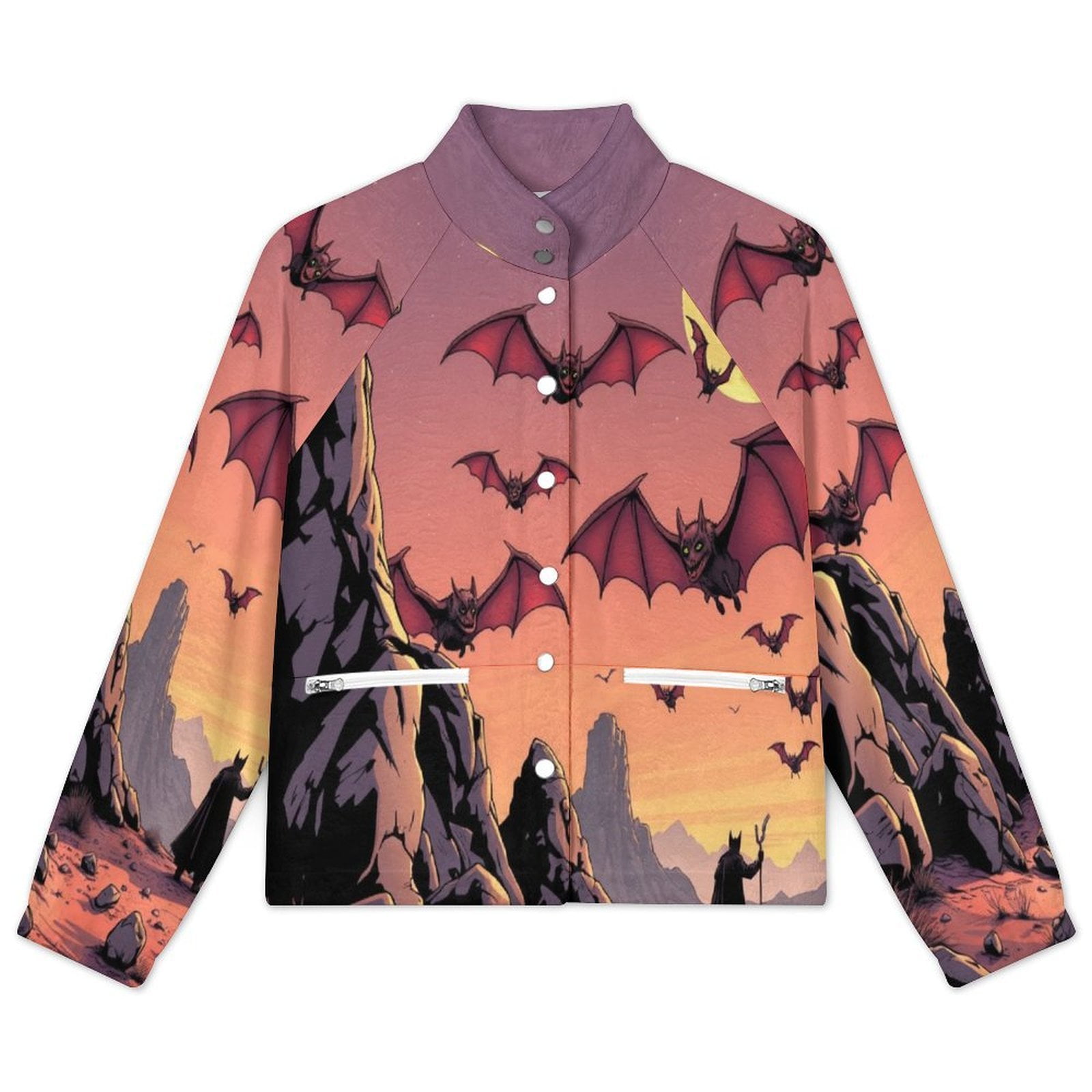Bat Warm Plush Jacket Women Autumn Winter Long Sleeve Zip Up Coats ...