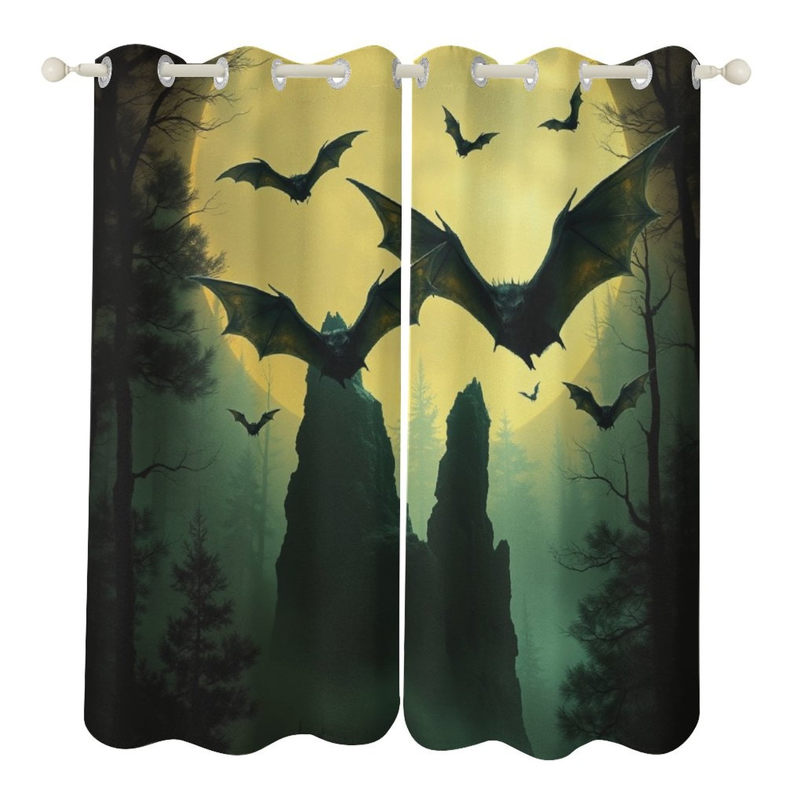 Bat Window Curtains For Living Room Bedroom Bathroom Kicthen Door Home ...
