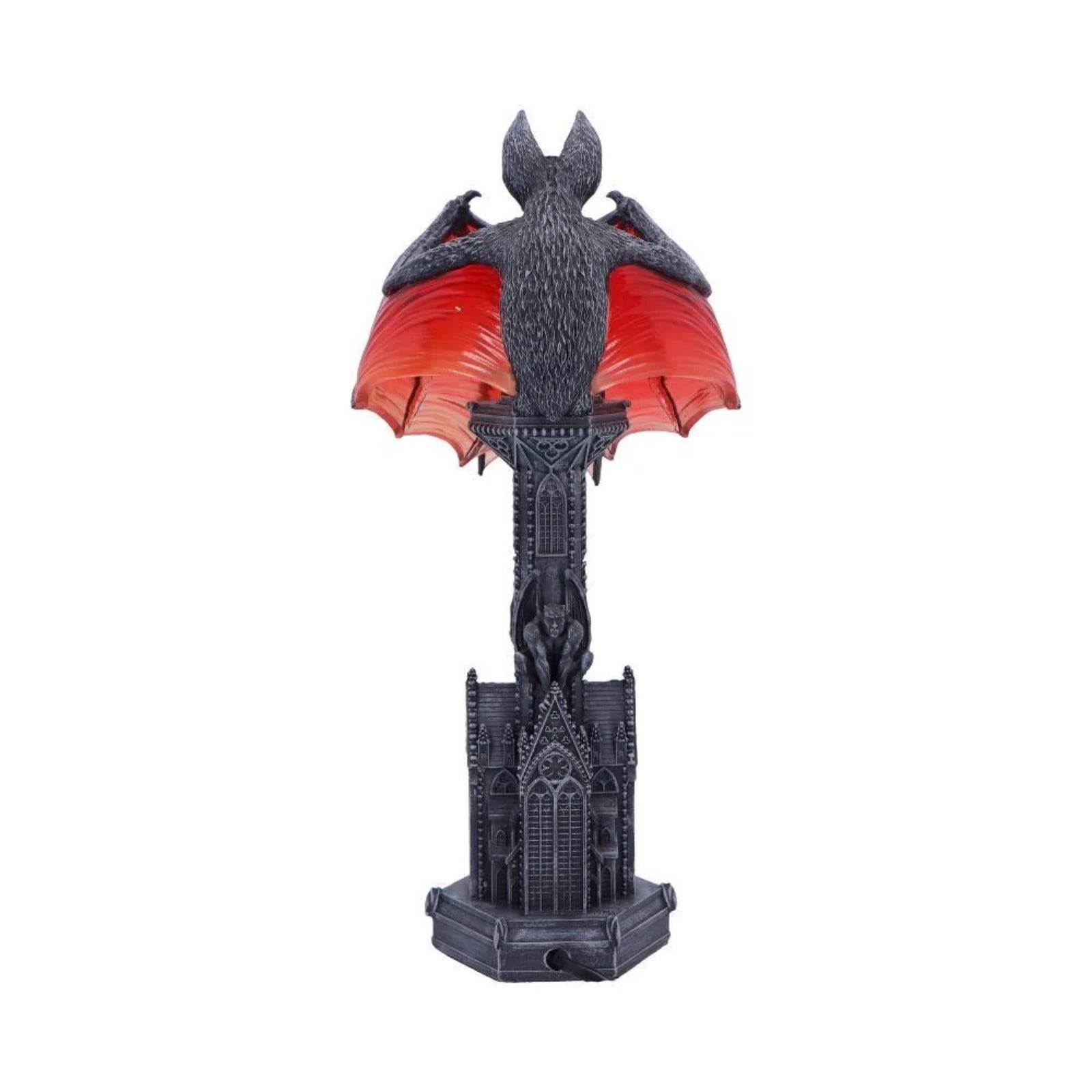 Bat Wing Red Glow Halloween Lamp Gothic Decor Light - Cathedral Base ...