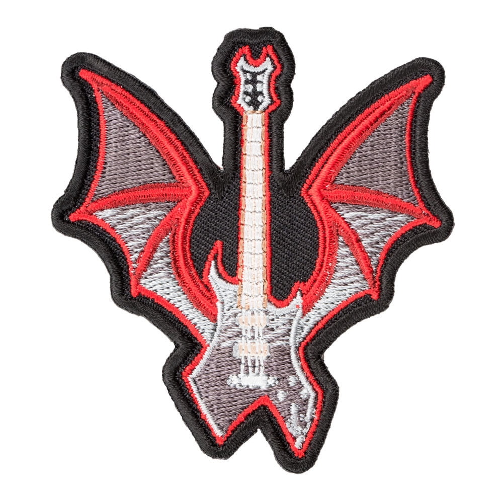 Bat-Winged Goth Bass Guitar Patch, Musical Instruments Patches,2.75x3in ...