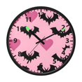 Bat and Love Pattern Wall Clock 12 Inch Voice Activated Night Light ...