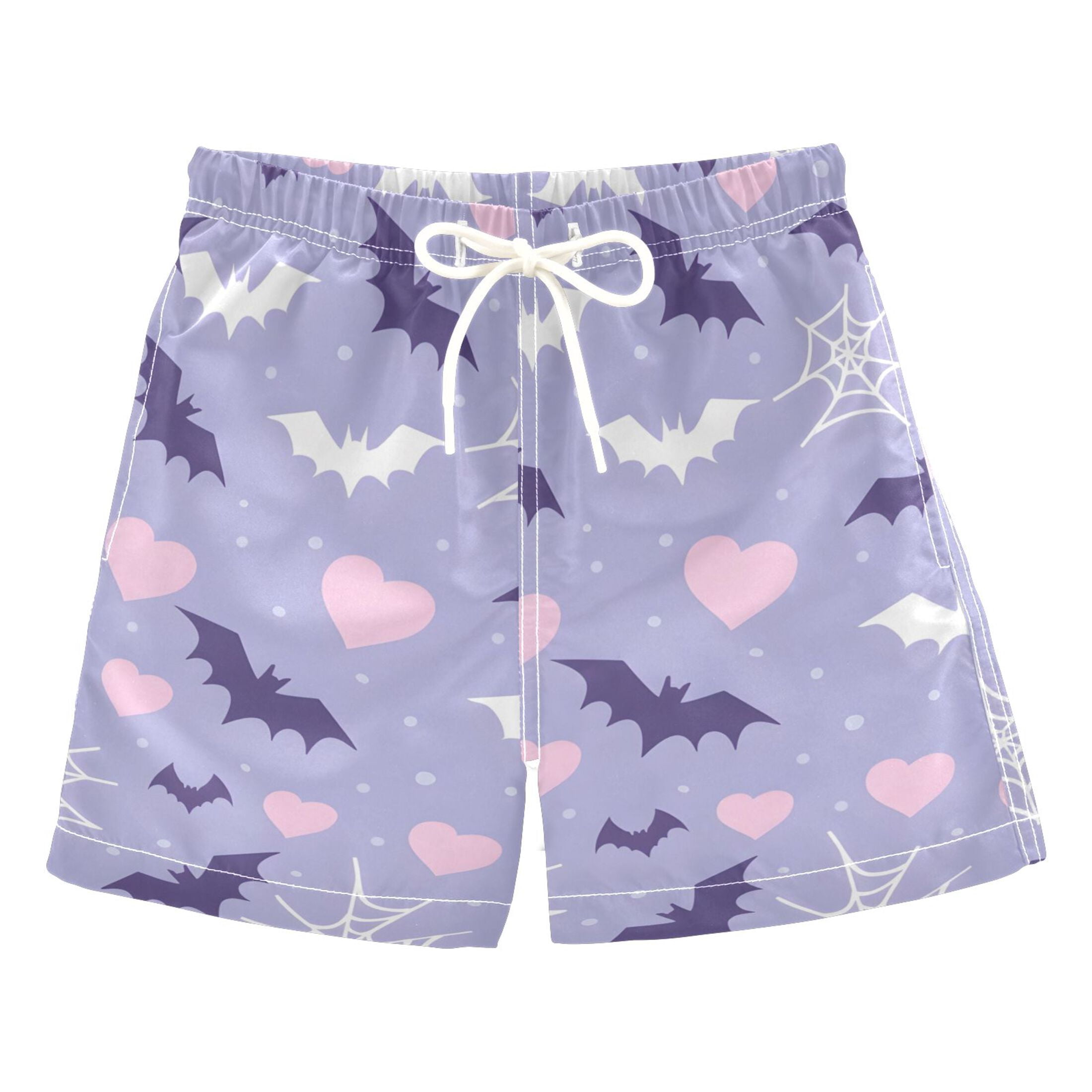 Bat and Webs Pattern Swim Trunks Quick Dry Beach Pool Board Shorts ...