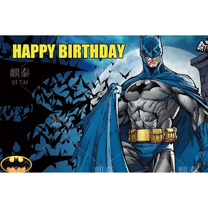Bat-man Birthday Party Decoration, Photo Background 5 x 3 FT, Bat-man ...