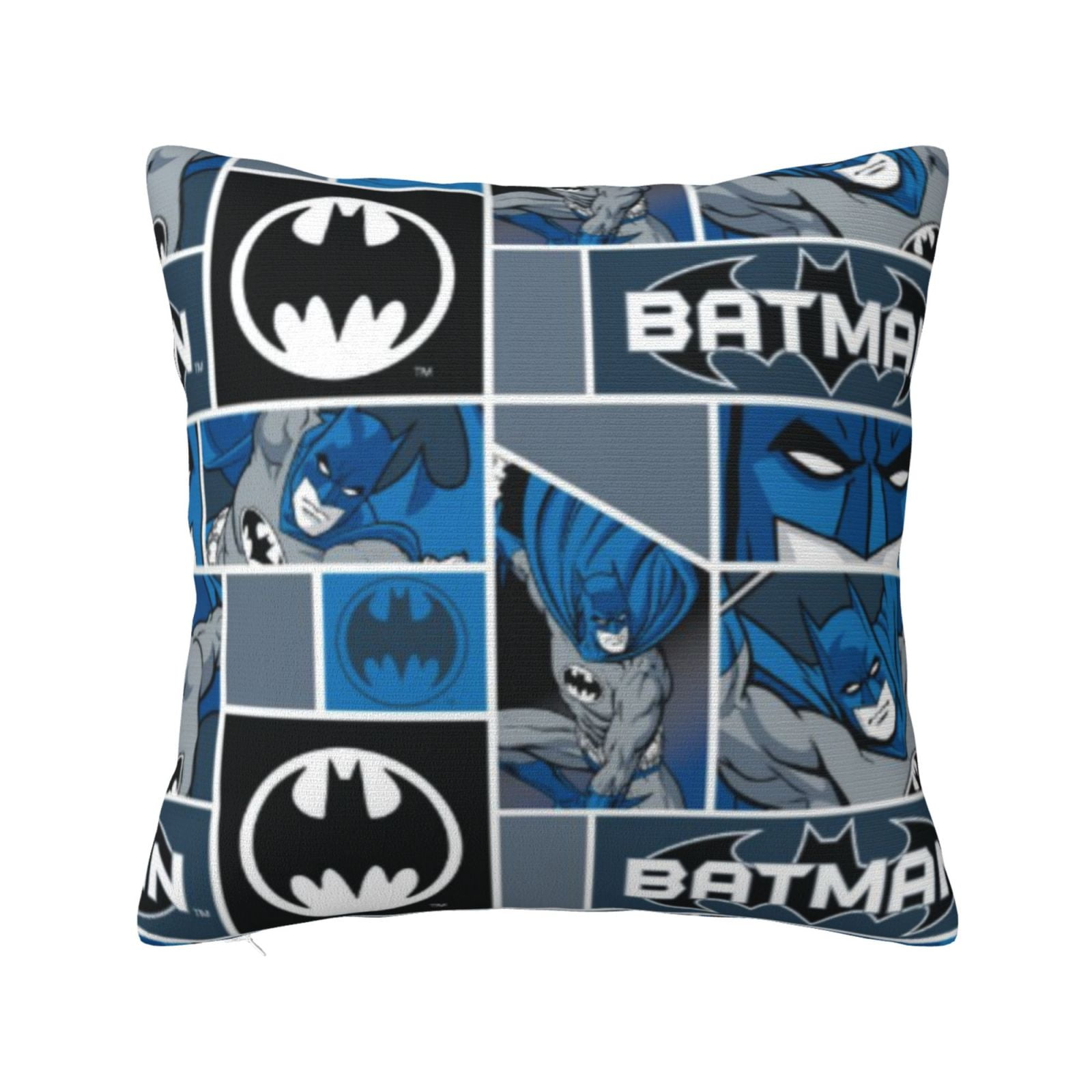 Bat_man Throw Pillow Covers Faux Fur Plush Throw Pillow Covers 22x22 ...