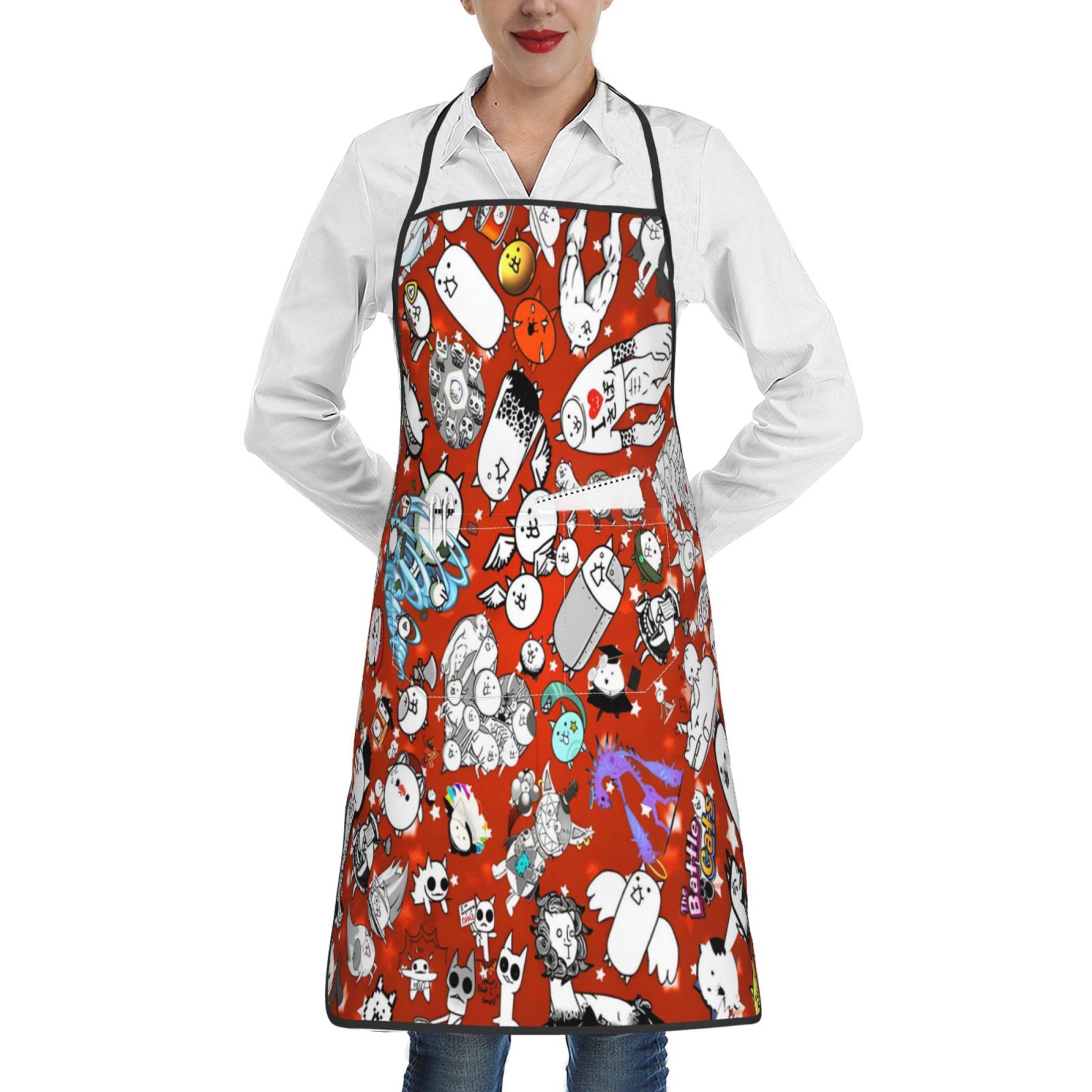 Bat-tle Cats Aprons Waterproof Adjustable Aprons Bib Mothers Day Gifts ...