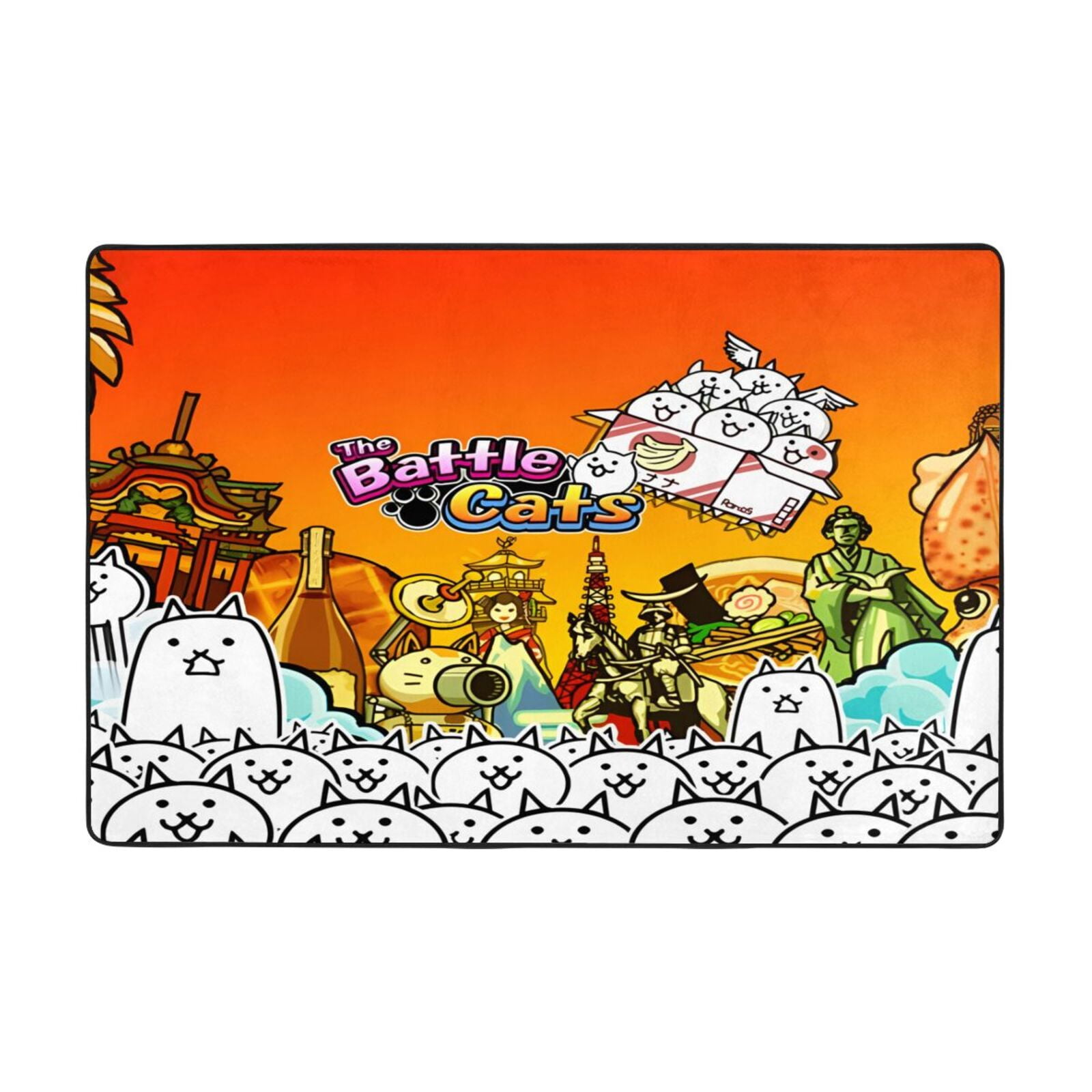Bat-tle Cats Area Rug Cartoon Rug Modern 3D Digital Print Large Indoor ...