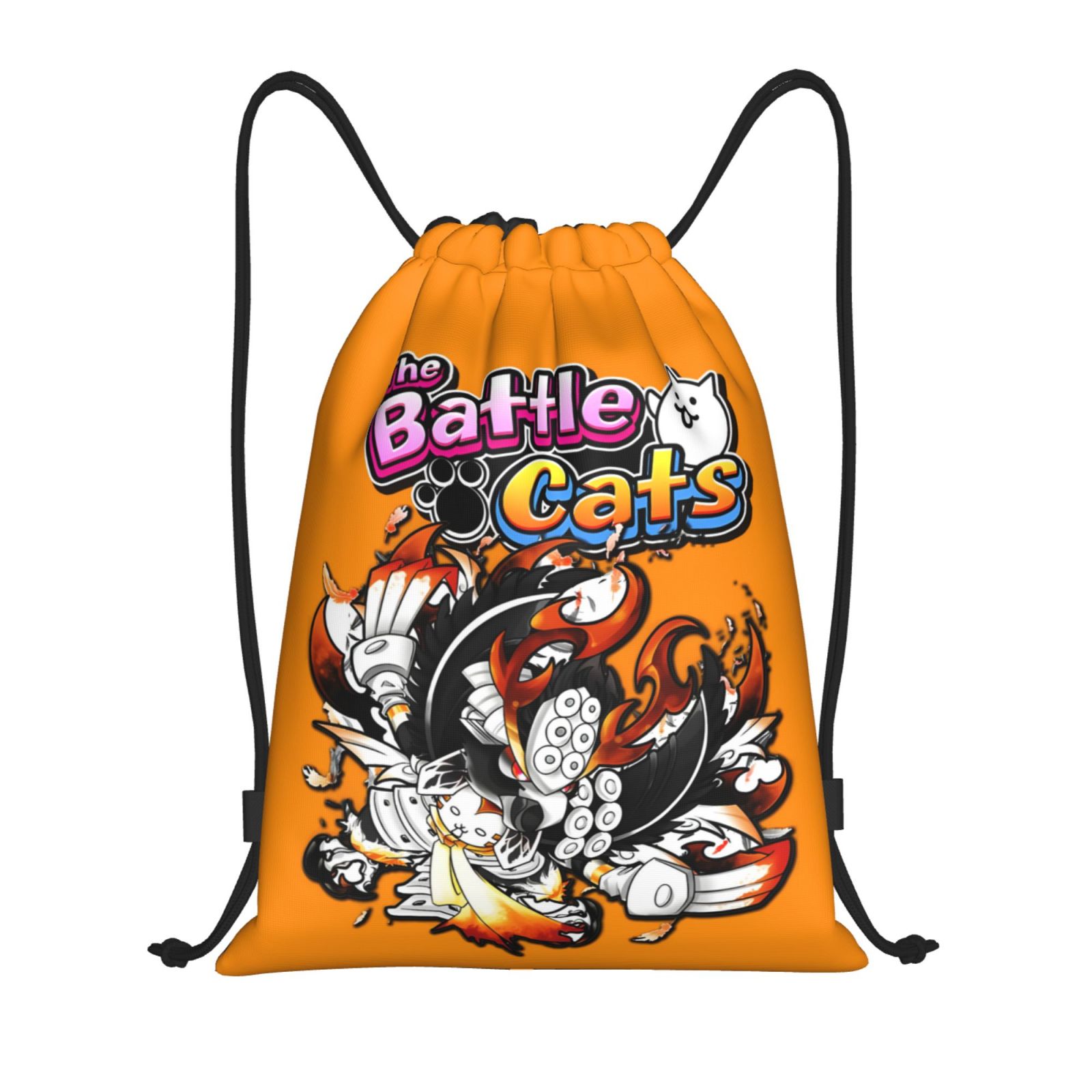 Bat-tle Cats Drawstring Bags Large Capacity Shopping Bag Durable ...
