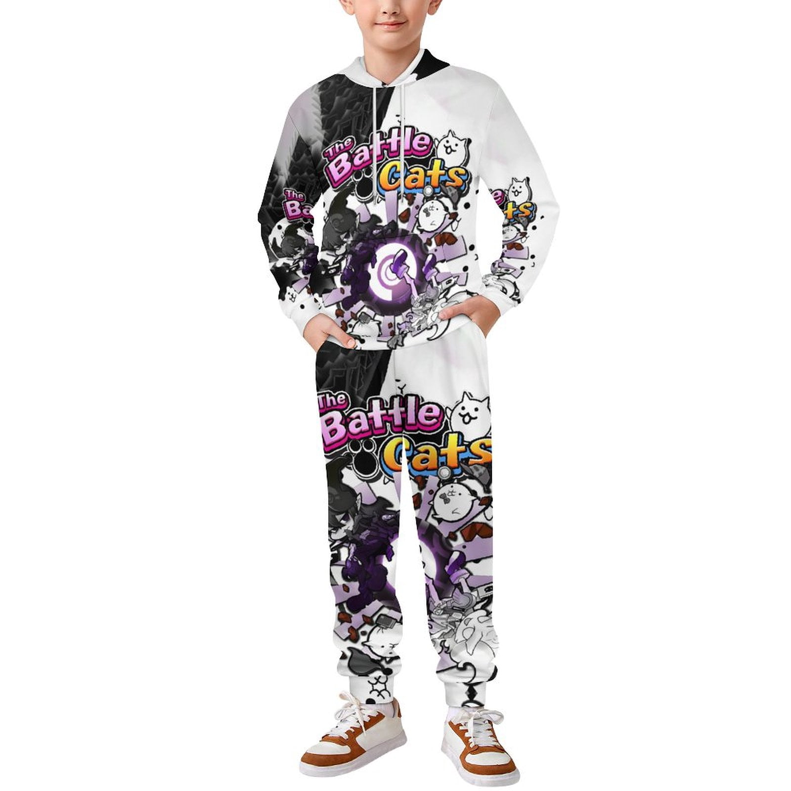Bat-tle Cats Hoodie Set 3D Printed Pullover Sportwear Sweatshirt Youth ...
