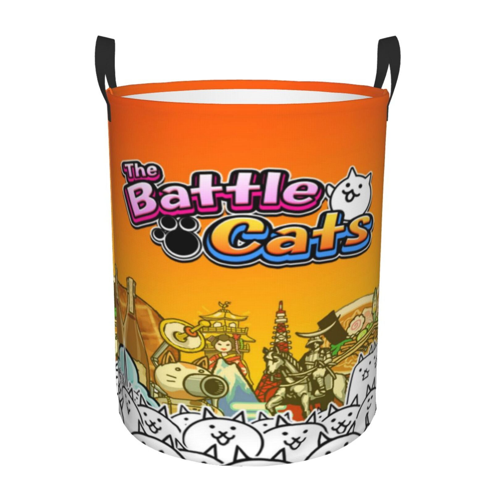 Bat-tle Cats Laundry Basket with Handle Waterproof Fabric Hamper ...