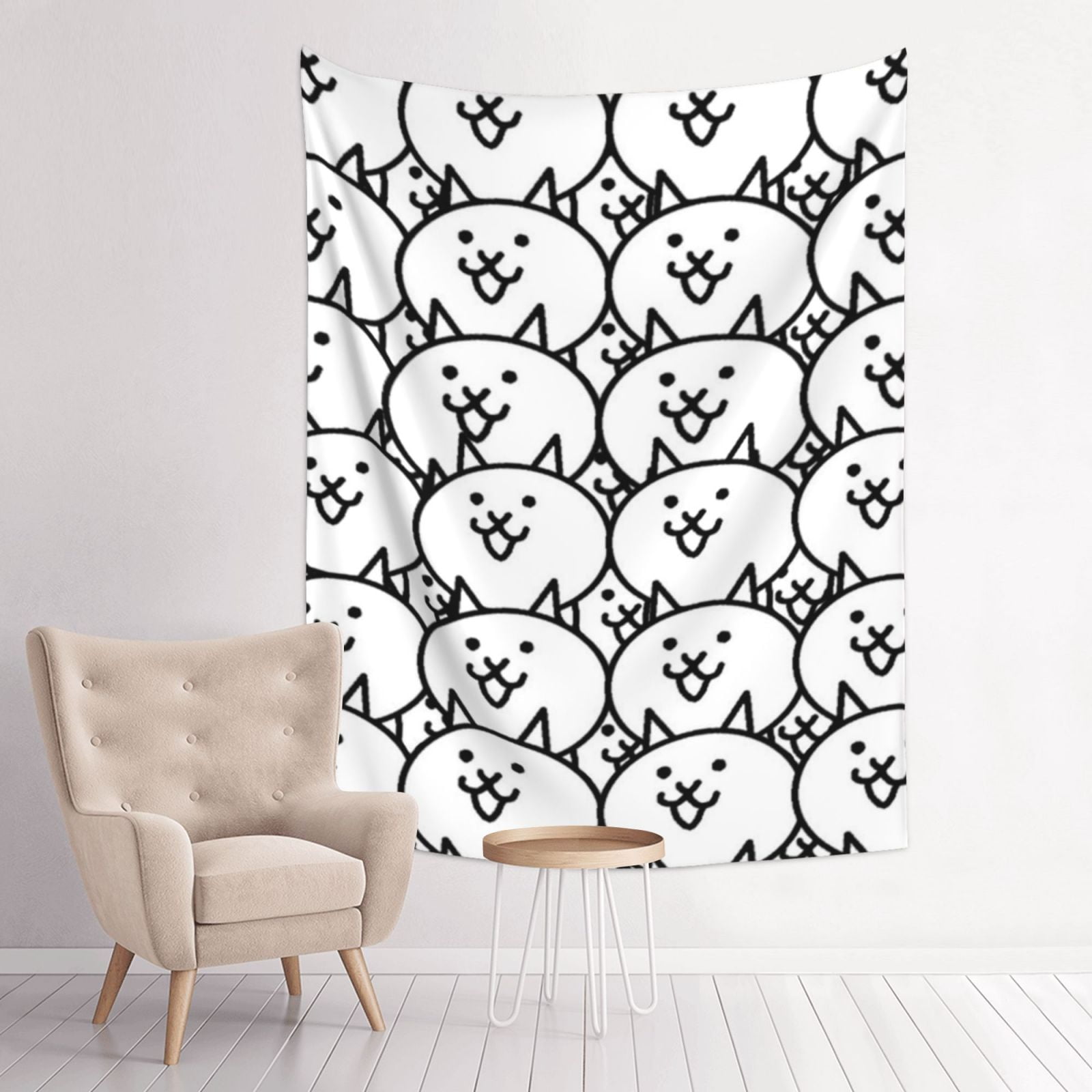 Bat-tle Cats Tapestry Kawaii Tapestry Room Decor Aesthetic Cute Room ...