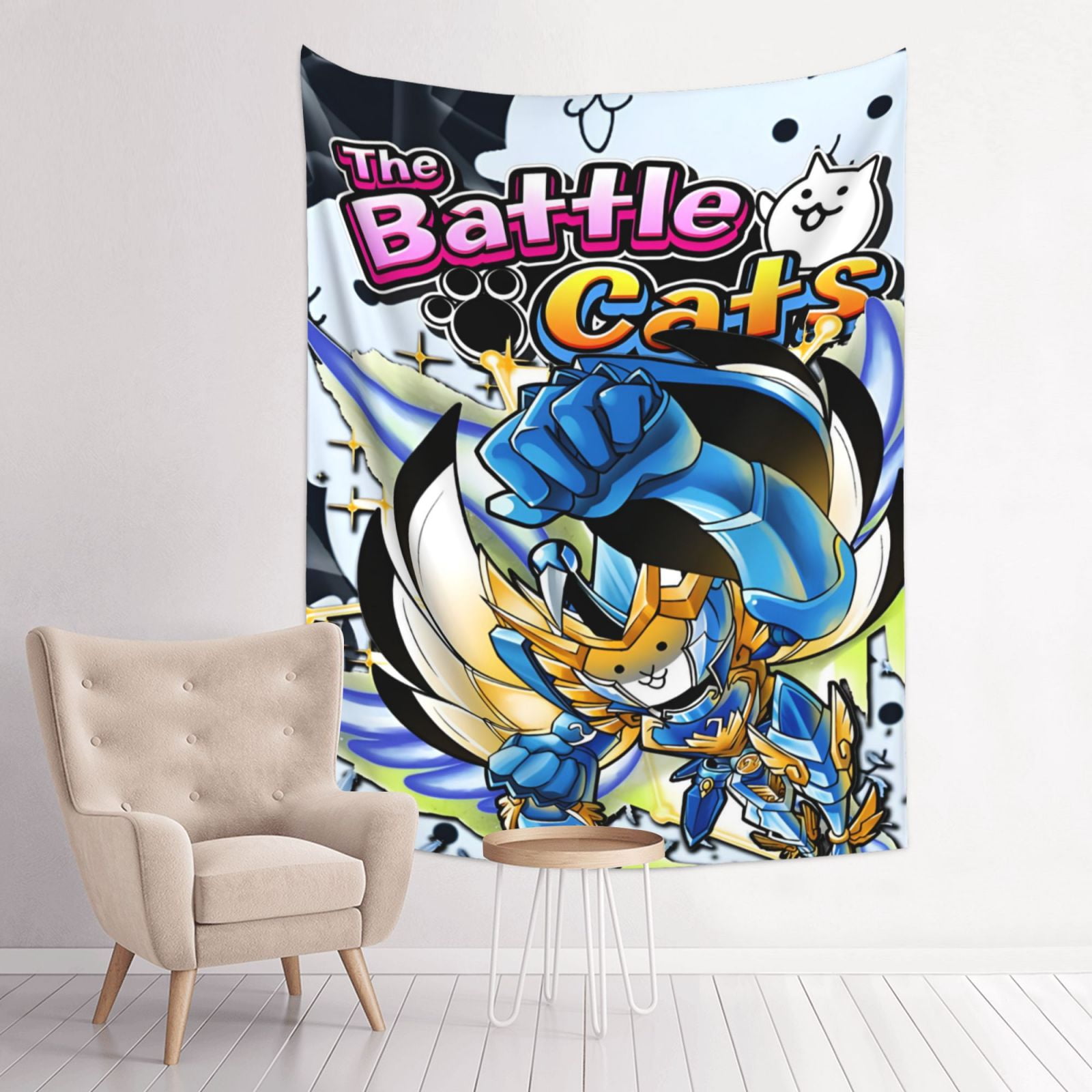 Bat-tle Cats Tapestry Kawaii Tapestry Room Decor Aesthetic Cute Room ...