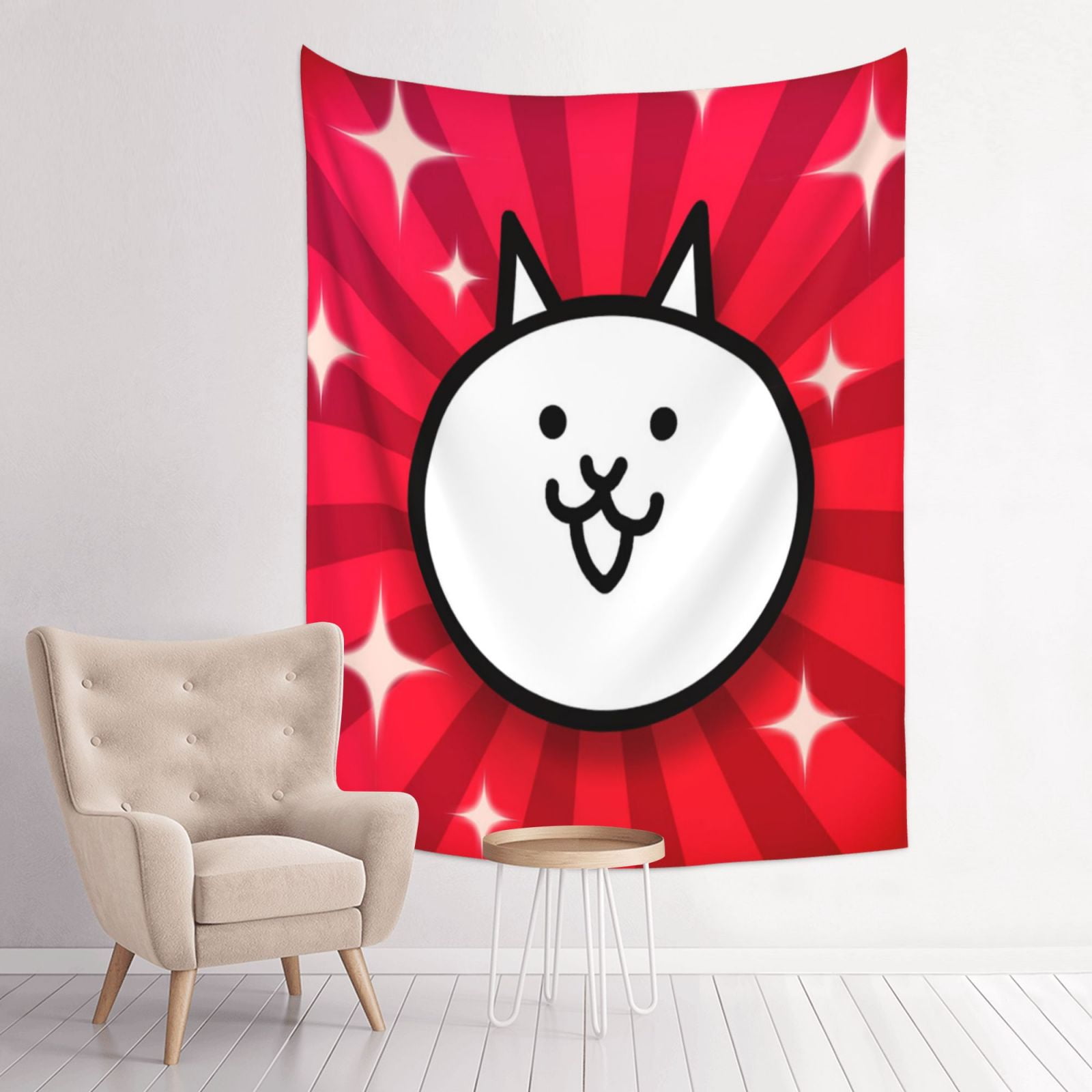 Bat-tle Cats Tapestry Kawaii Tapestry Room Decor Aesthetic Cute Room ...