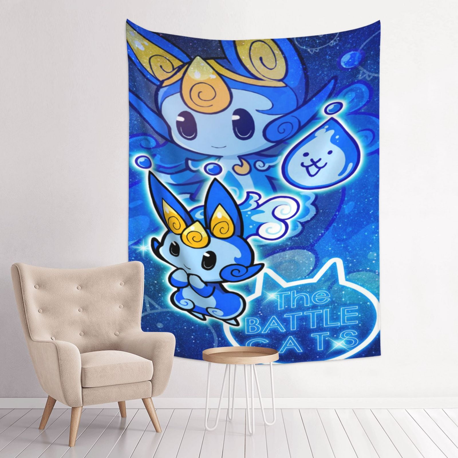 Bat-tle Cats Tapestry Kawaii Tapestry Room Decor Aesthetic Cute Room ...