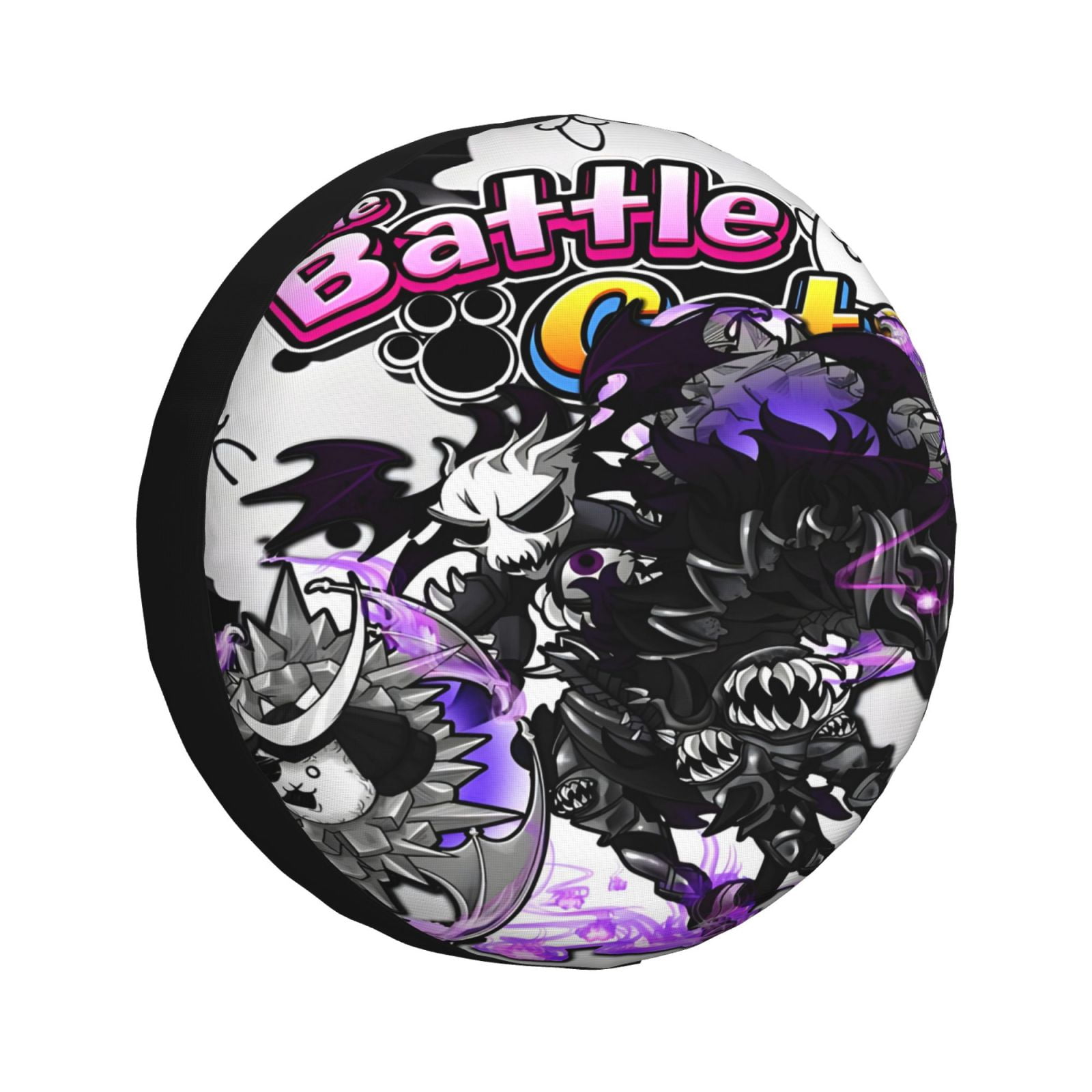 Bat-tle Cats Tire Cover Cartoon Weatherproof Universal Wheel Protectors ...
