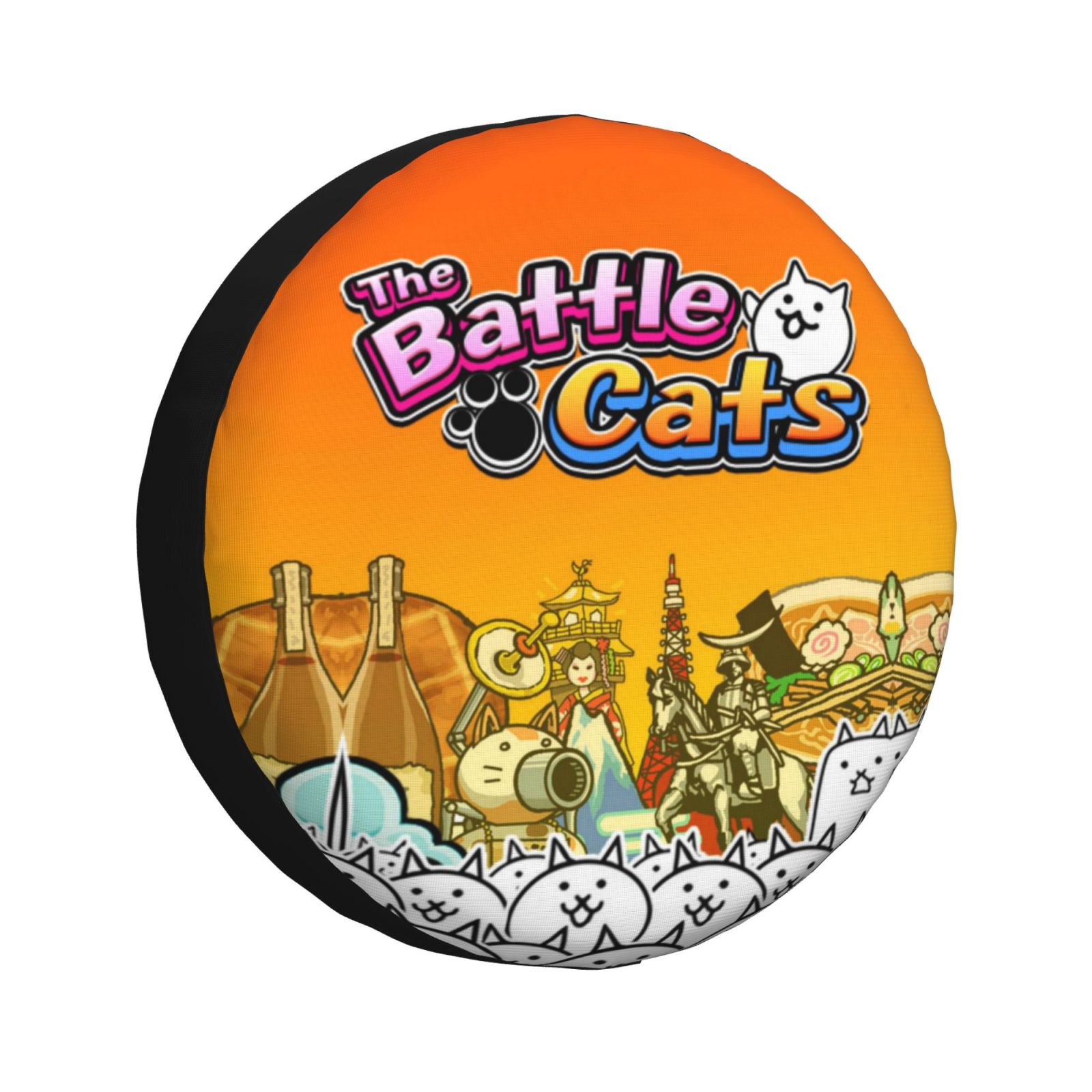 Bat-tle Cats Tire Cover Cartoon Weatherproof Universal Wheel Protectors ...