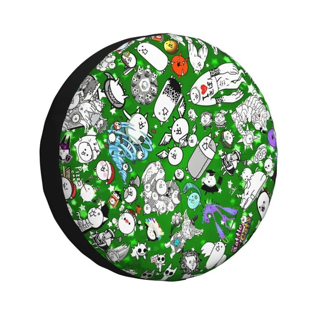 Bat-tle Cats Tire Cover Cartoon Weatherproof Universal Wheel Protectors ...