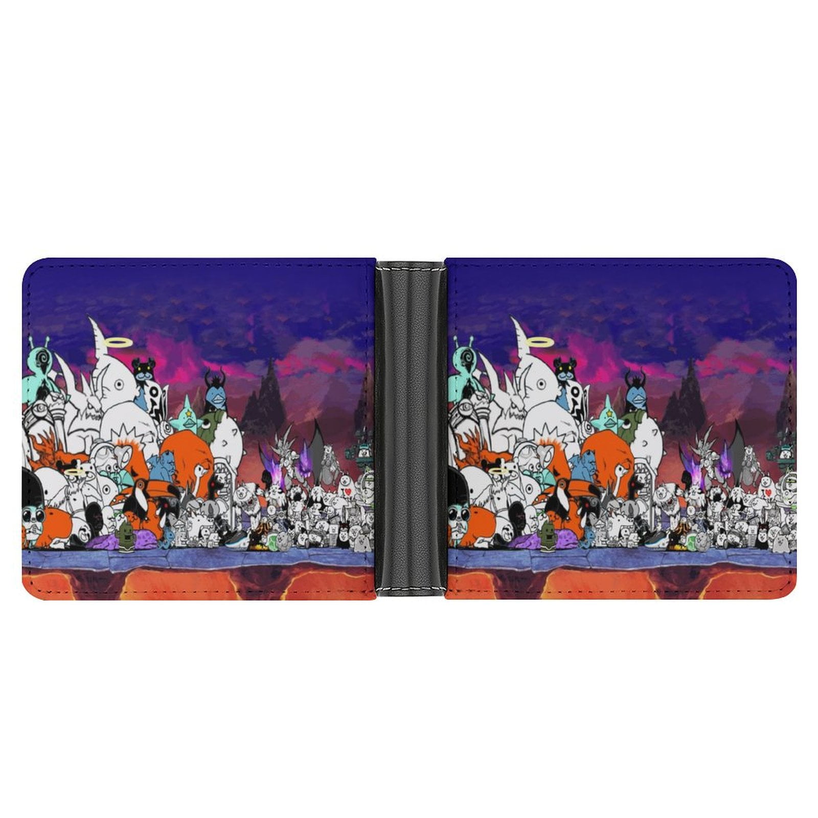 Bat-tle Cats Wallet Pu Leather Wallet Bifold Wallet Slim Credit Card ...