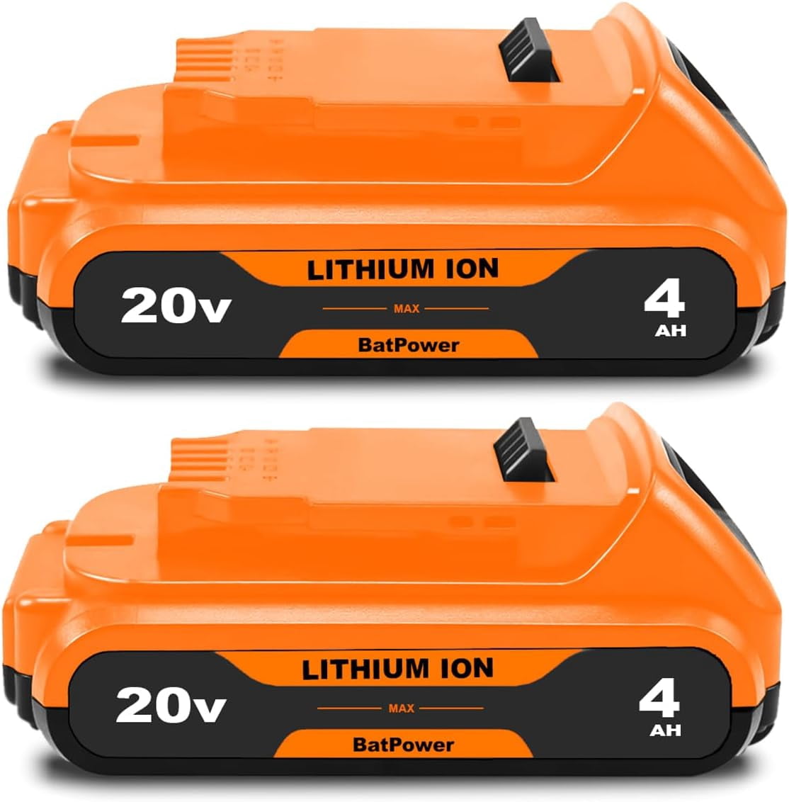 BatPower 2 Pack 20V MAX Batteries Compact 4.0Ah DCB240-2 Replacement ...