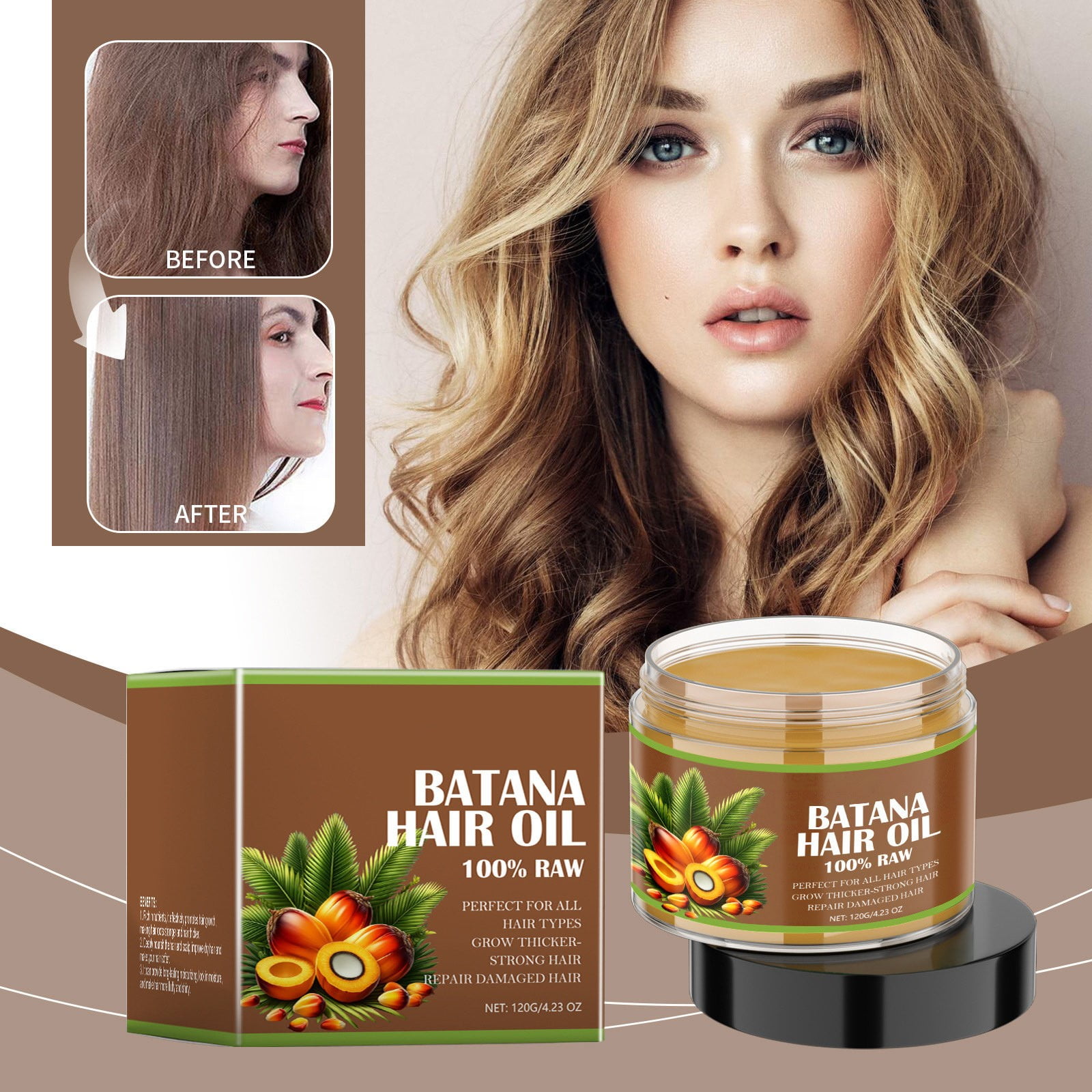 Batana Oil for Hair Grōwth Dr Sebi Organic Hair Oil Intensively Nourishes and Damaged Hair ...