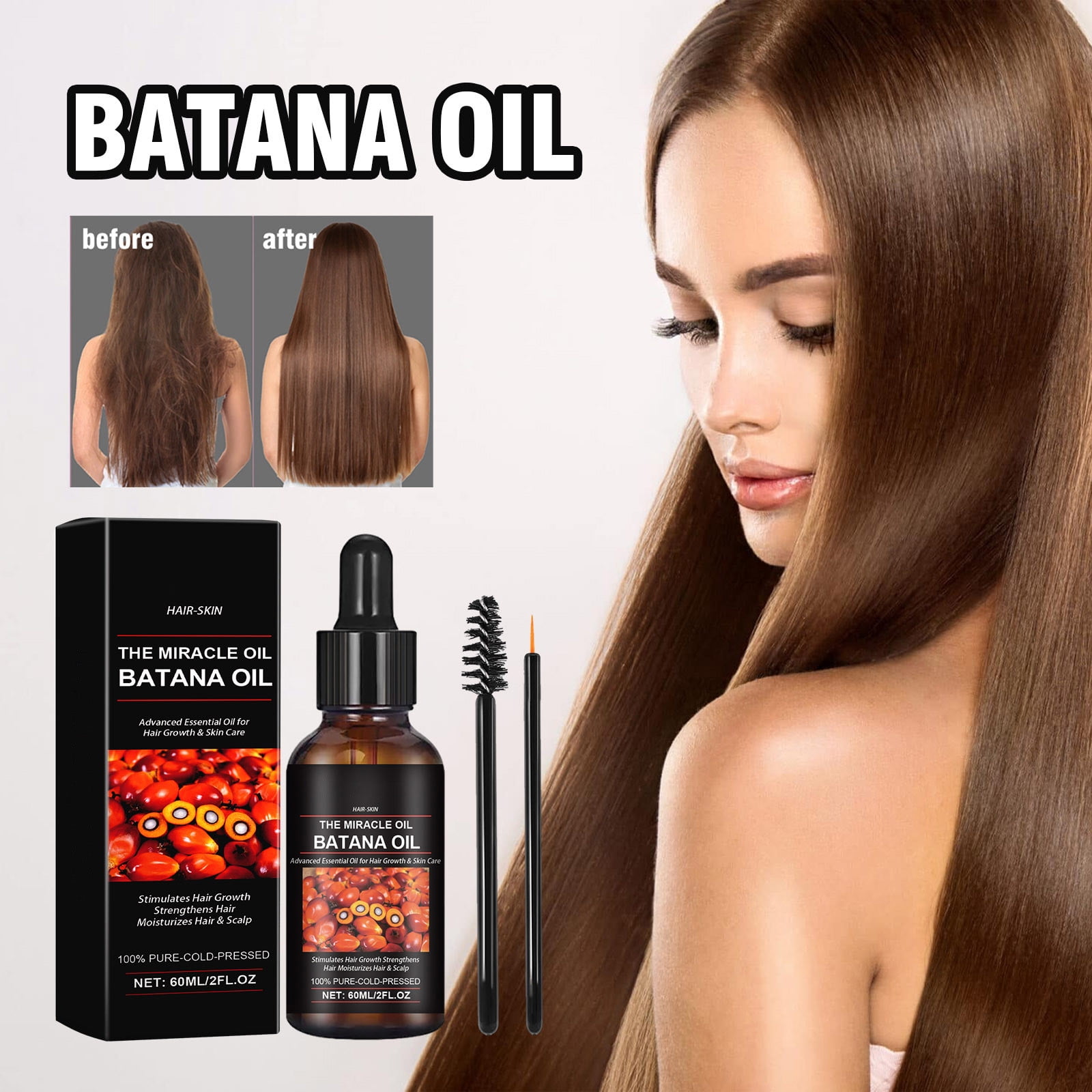 Batana Oil Organic For 2.02 Fl Oz Natural Batana Hair Oil Hair Loss ...