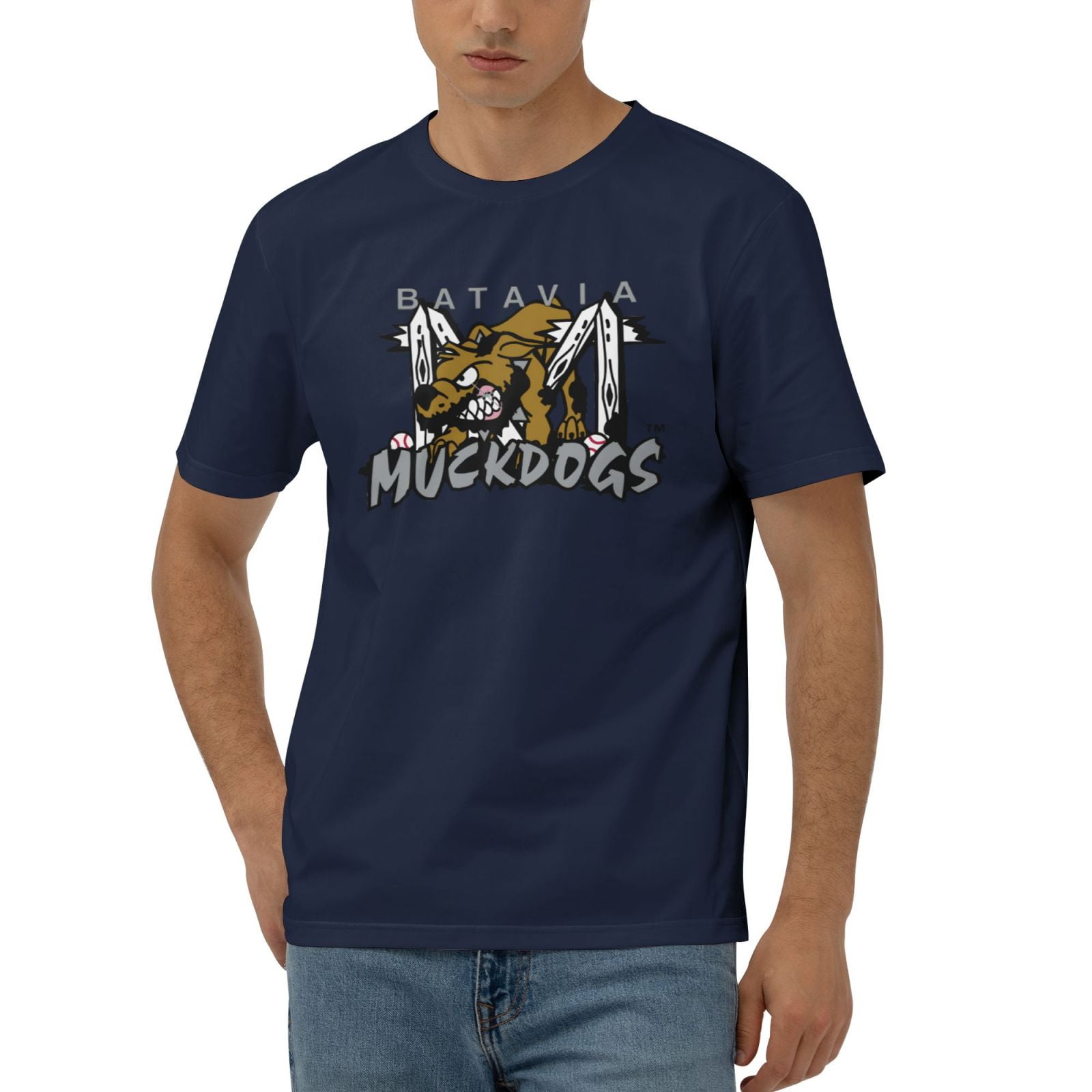 Batavia Muckdogs Men'S 170g Combed Cotton Short Sleeve T-Shirt ...