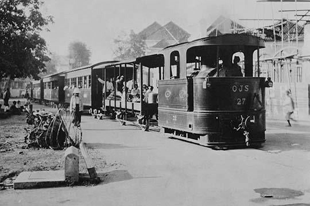 Batavian Railroad Passenger Train in the city that is now Jakarta ...