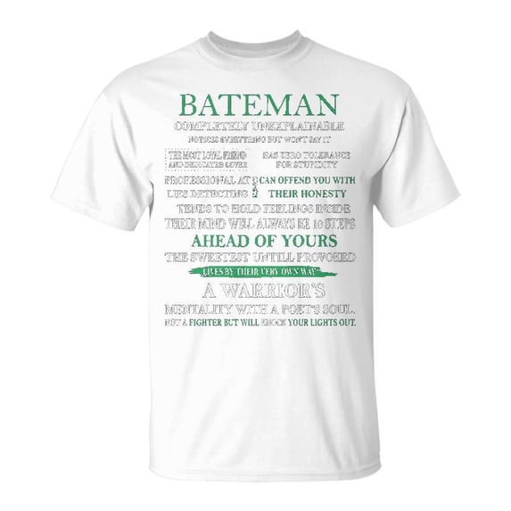 Bateman Name Gift Bateman Completely Unexplainable Unisex Jersey ...