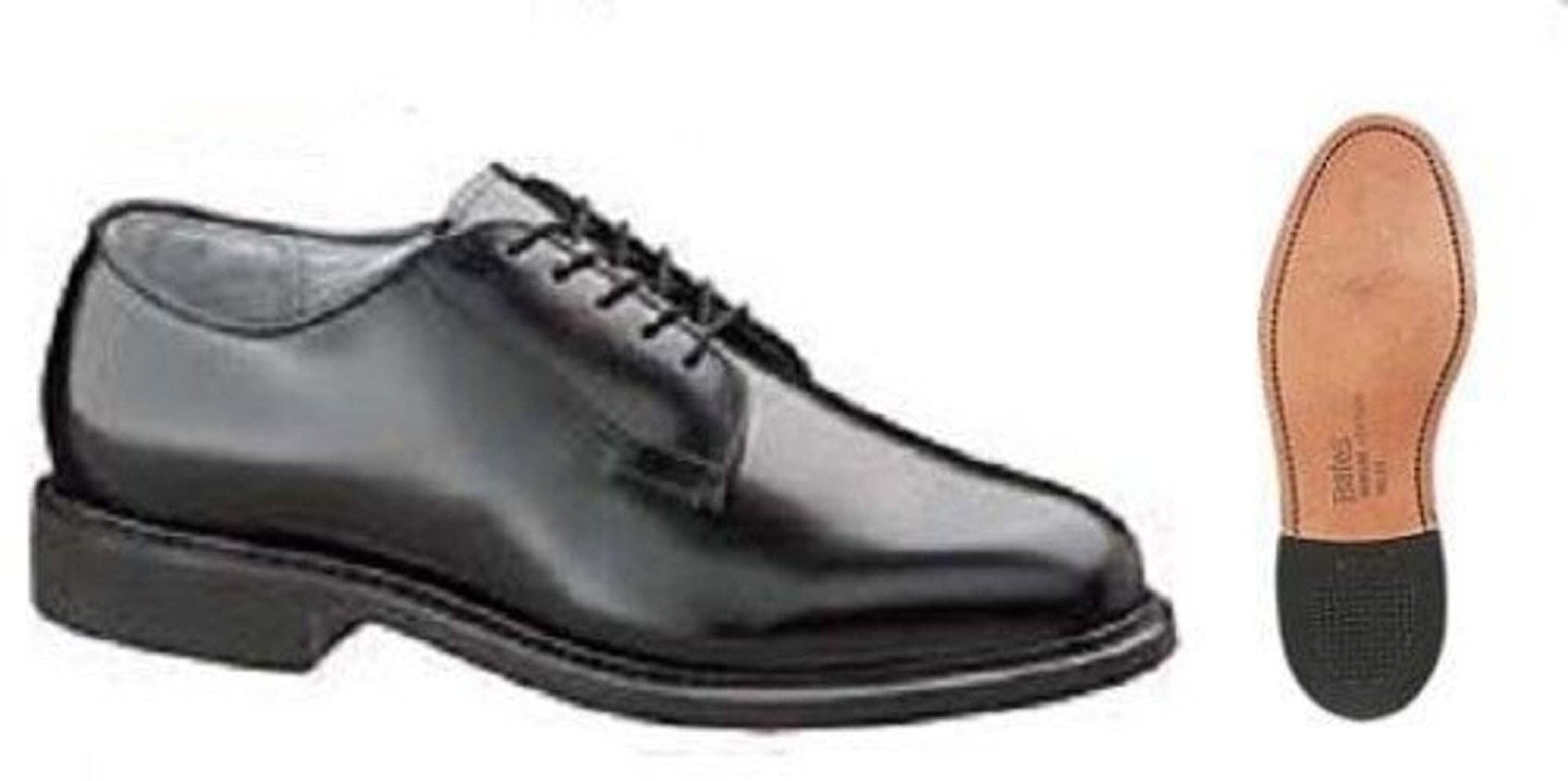 Bates 1208-B Mens Premium Leather Uniform Oxford with Leather Sole Shoe ...
