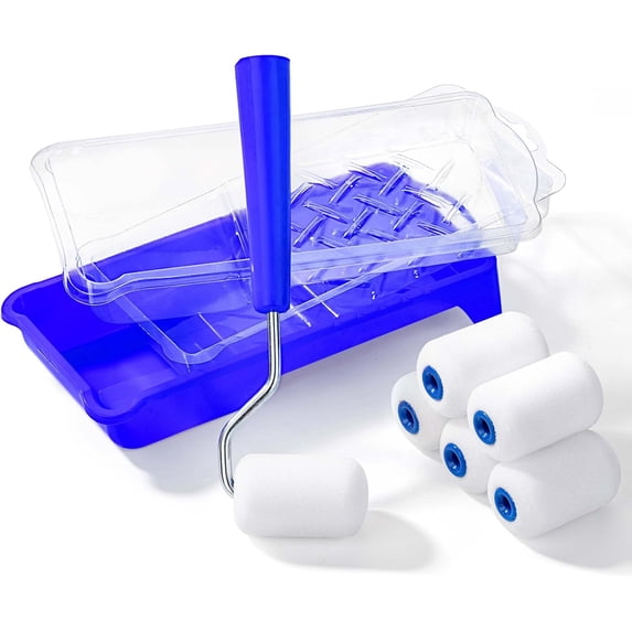Bates- 2 Inch Foam Paint Roller Kit, 10 pcs, Small Paint Roller Kit, 1x ...