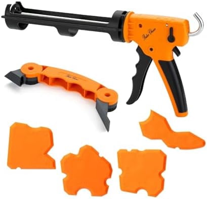 Bates- Caulking Gun Kit, 10:1 Thrust Ratio, 3 in 1 Caulk Gun No Drip ...