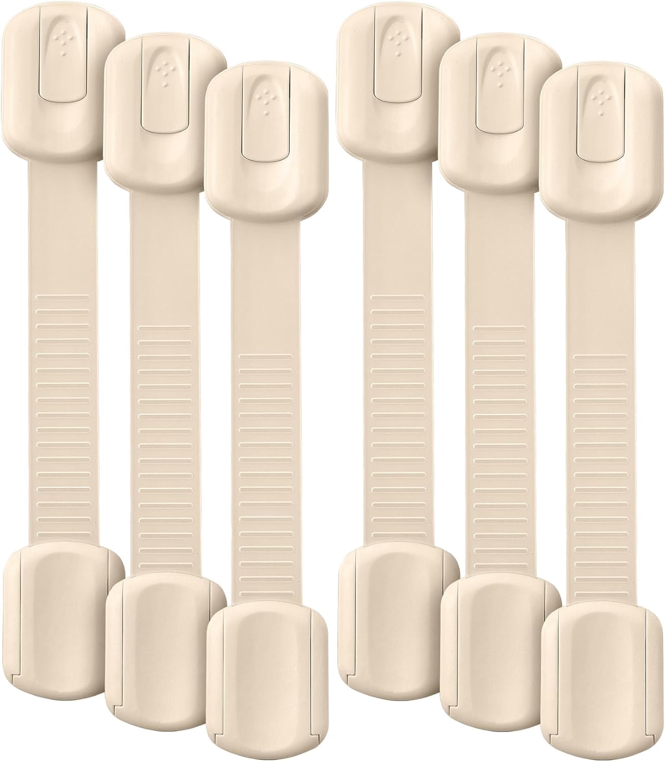 Bates- Child Safety Strap Locks, 6 Pack, Cream, Baby Cabinet Locks ...