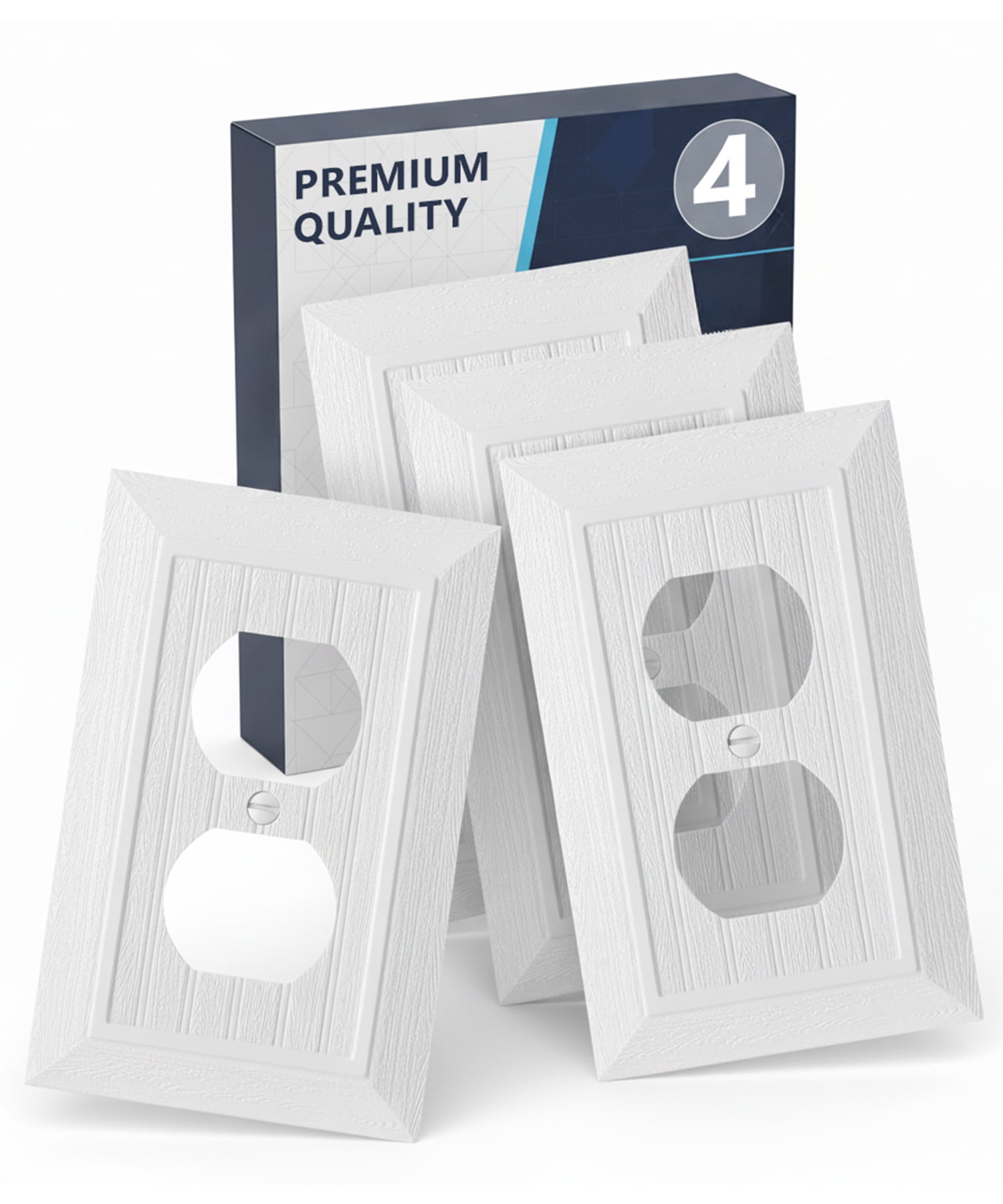 Bates- Classic Beadboard Electrical Receptacle Wall Plate, 4 Pack ...