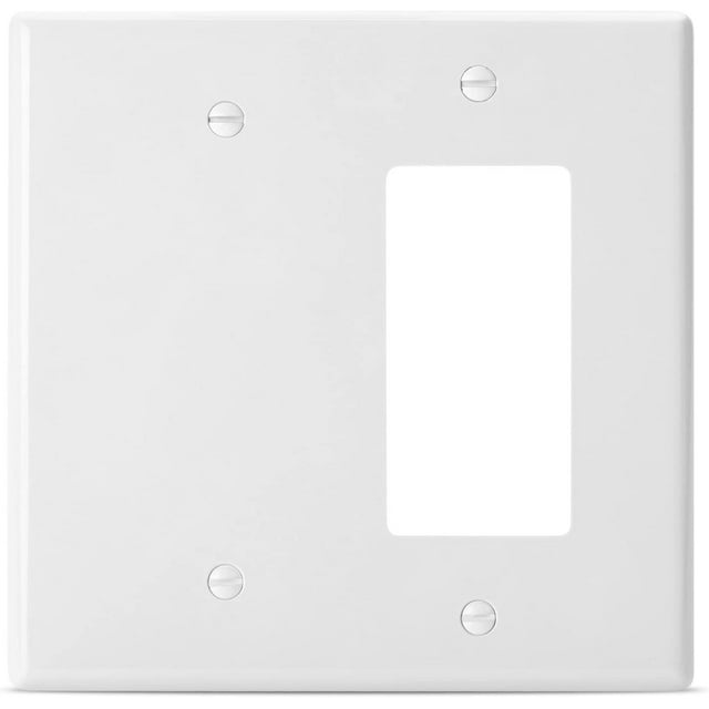 Bates- Combination Wall Plate, Decorator/Blank, 2 Gang Wall Plate, Wall ...