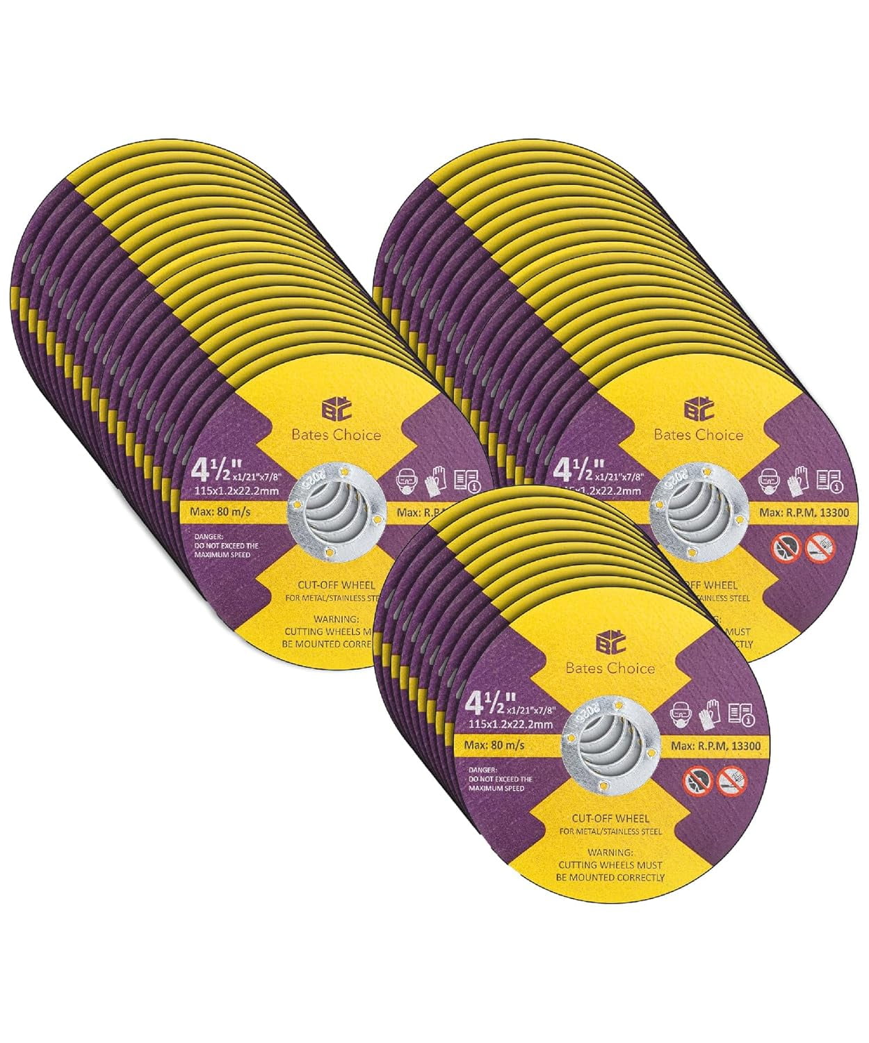 Bates- Cutting Wheels, 50 Pack, 4 1/2” x 7/8”, Cut Off Wheels - Walmart.com