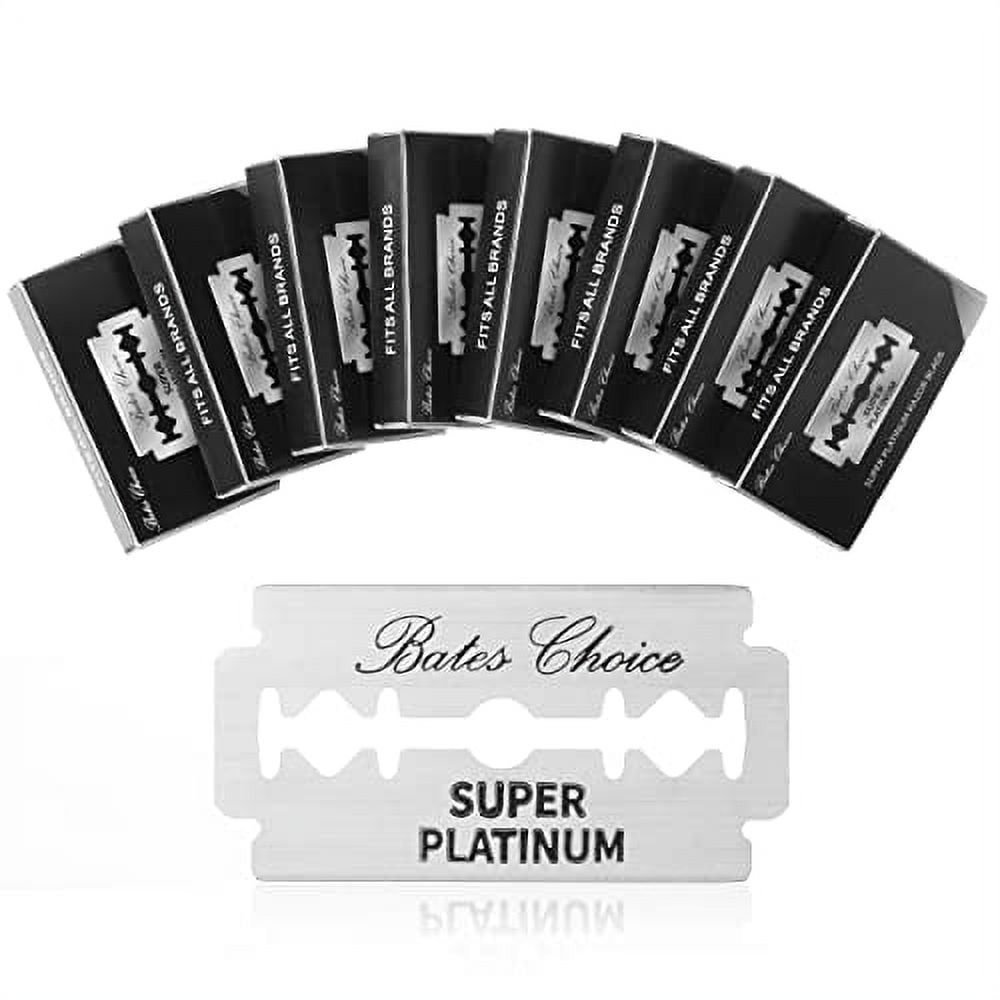 Bates- Double Edge Razor Blade, Stainless Steel, 40 Pack, Razor Blades ...