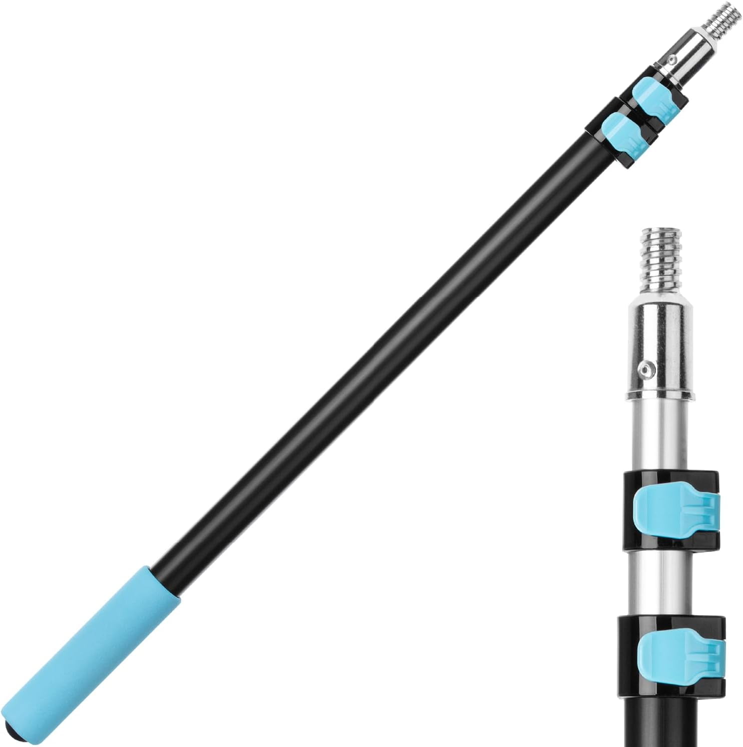 Bates- Extension Pole, 2.4 to 6 Ft Pole, Black & Blue, ‎Telescoping ...