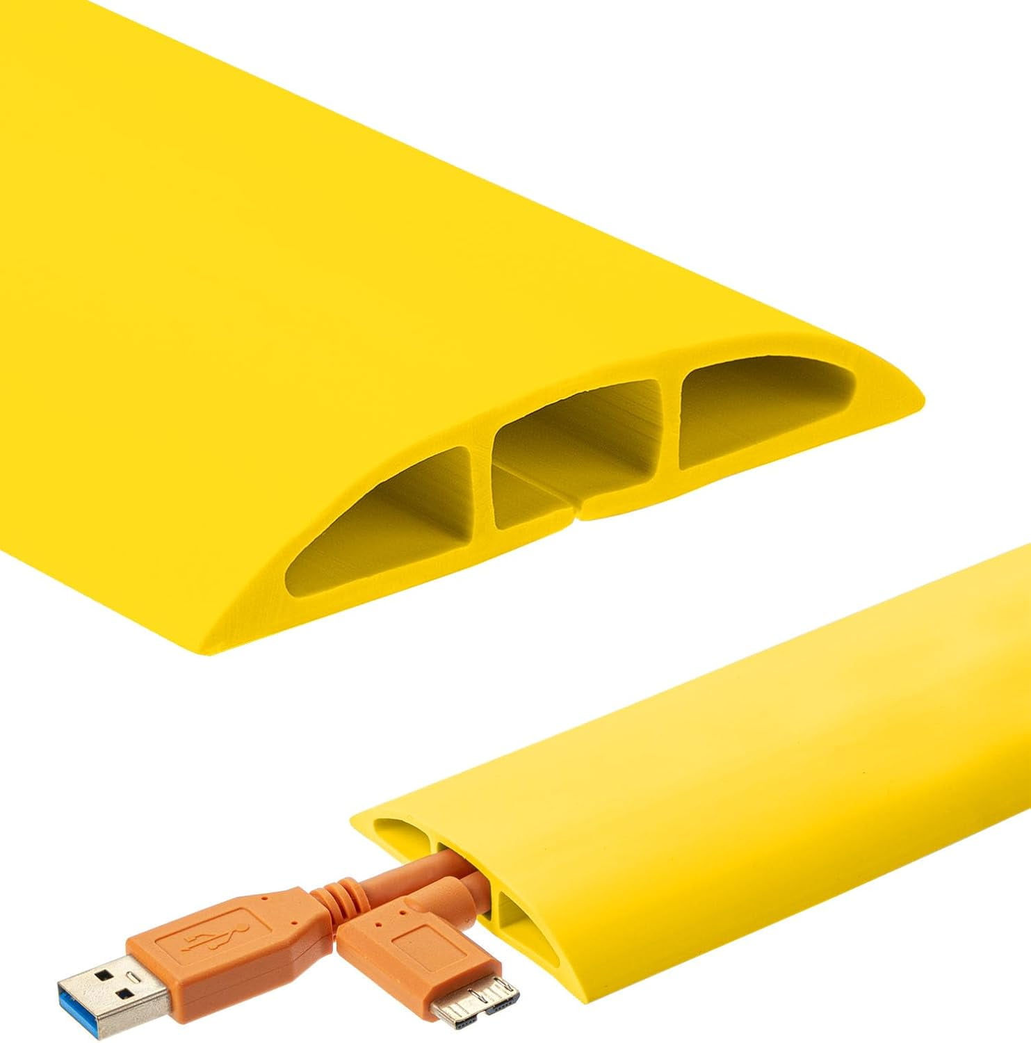 Bates- Floor Cord Cover, 8ft Cable Cover, Yellow Extension Cord Cover ...