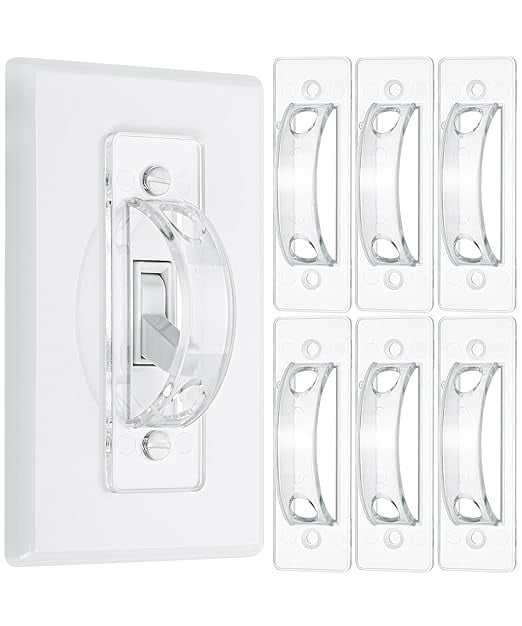 Bates- Light Switch Guard Cover, Clear, 6 Pack, Light Switch Guard ...