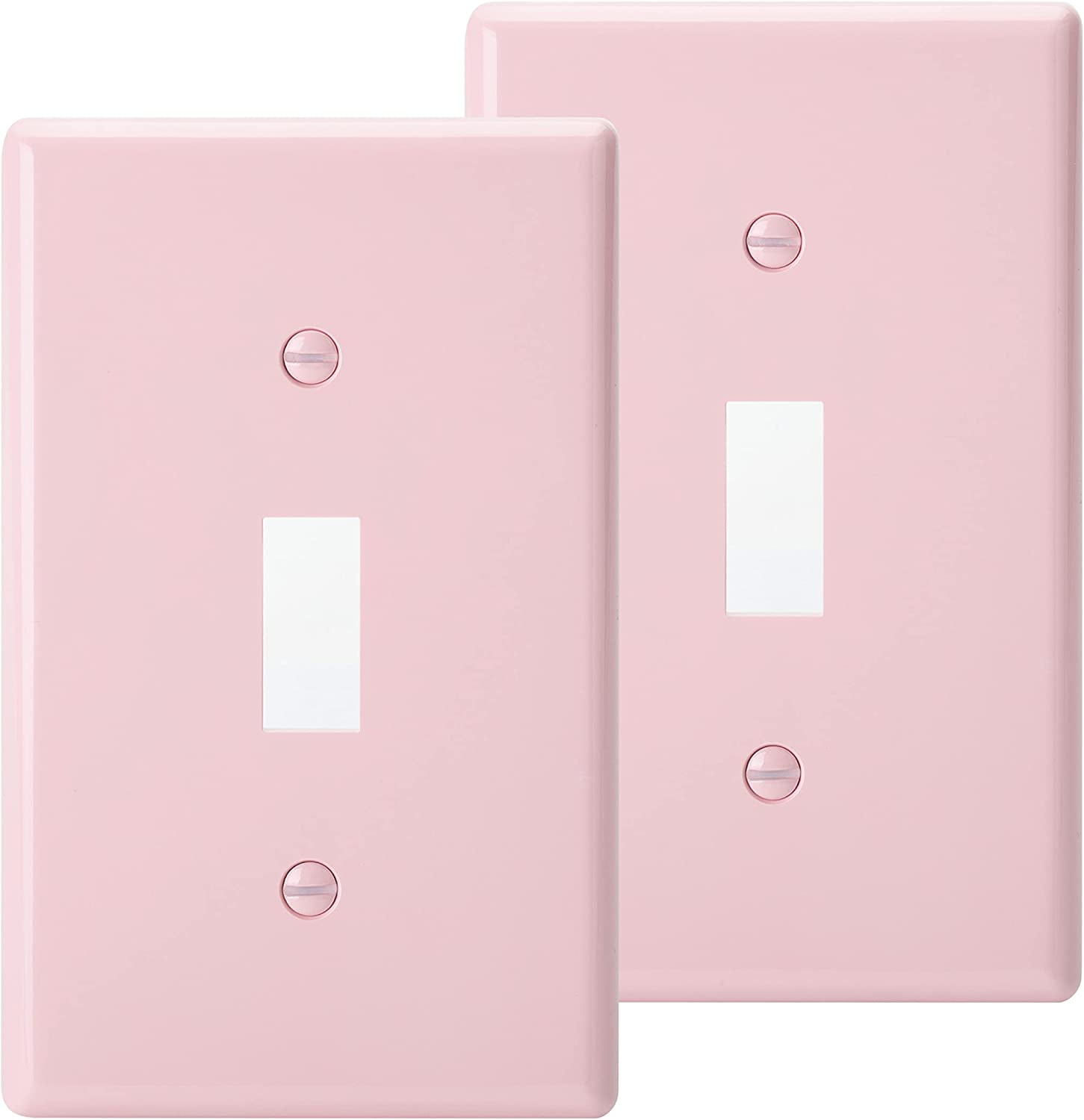 Bates- Light Switch Plates, 2 Pack, Pink Light Switch Cover Plate ...
